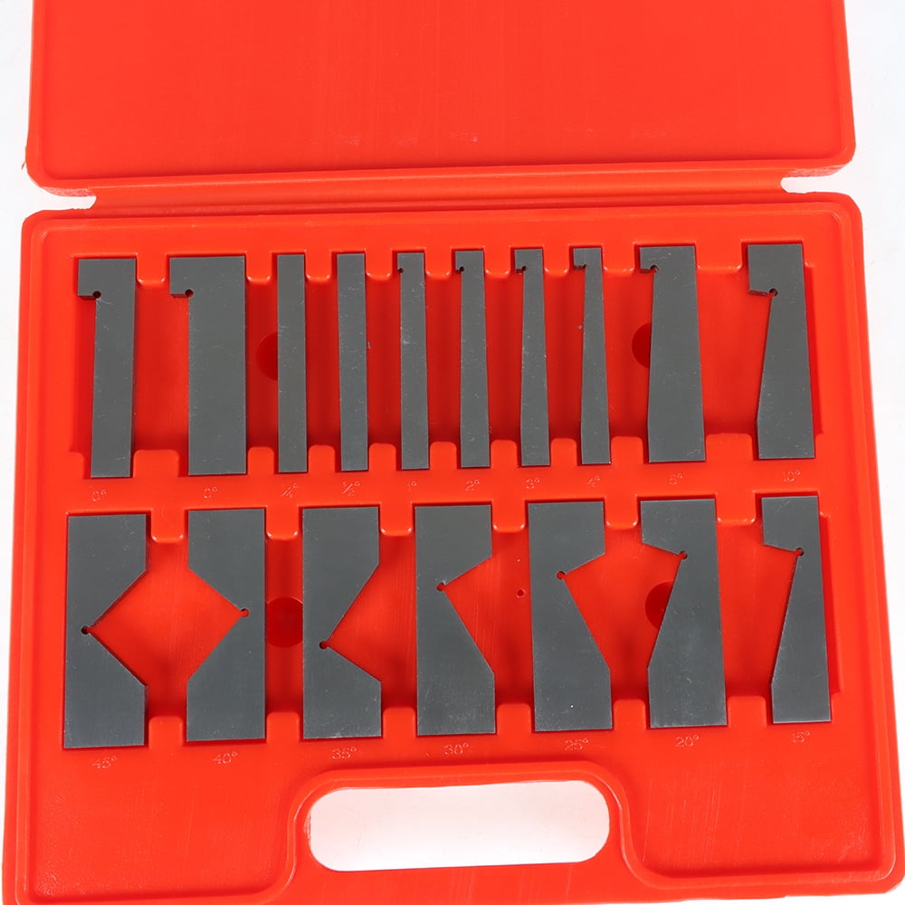 labwork 17 Pcs Hardened Steel Precision Angle Block 1/4 to 45 Degree ...