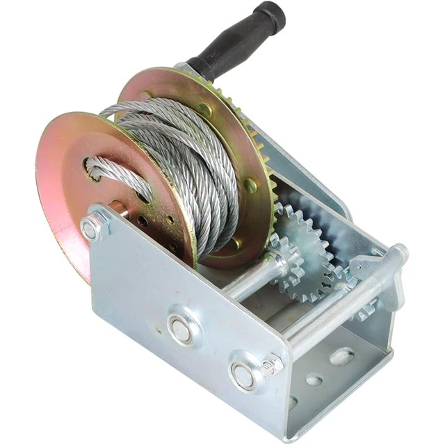 labwork 1Pcs Hand Winch 3500LBS Boat Winch Cable Crank Winch Heavy Duty ...
