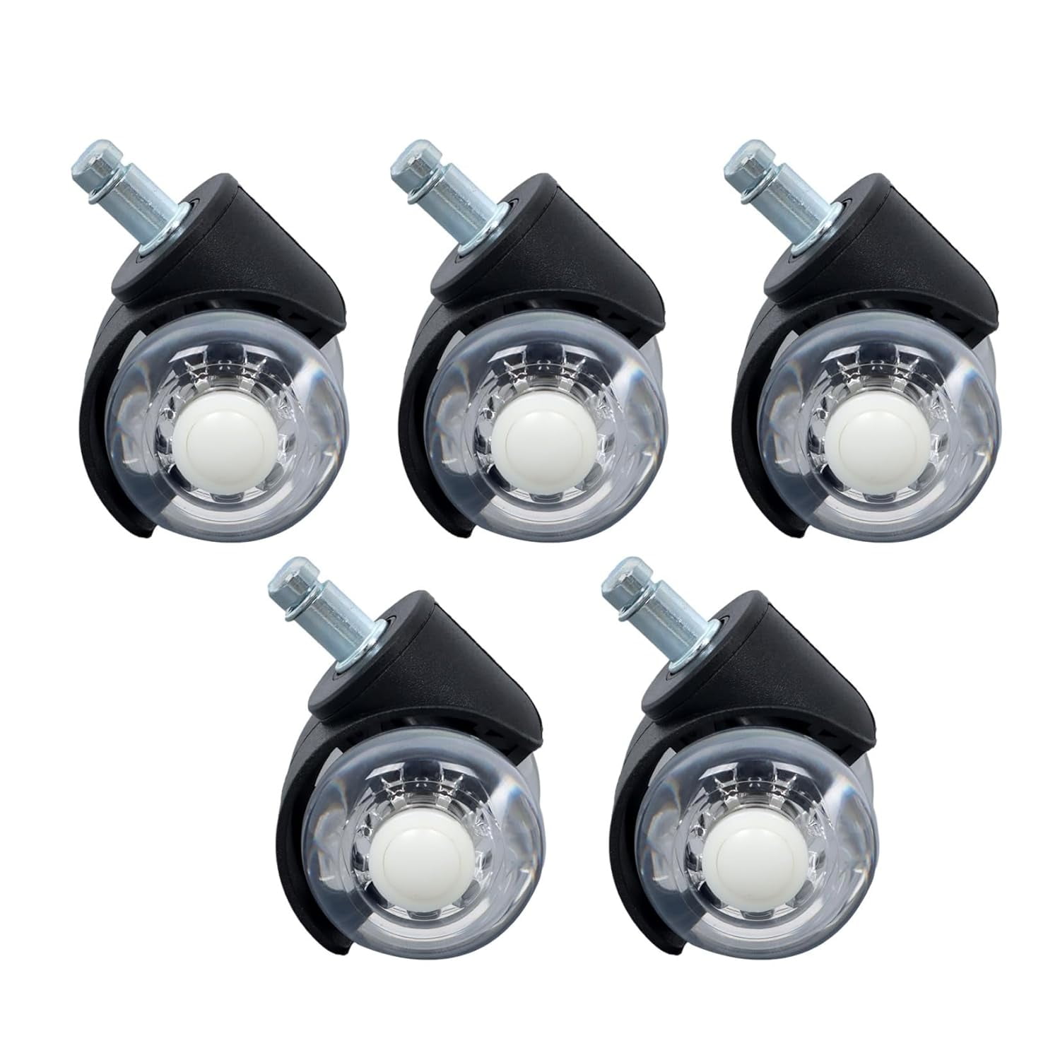 labwork 2 inch Heavy Duty Universal Office Chair Casters 5-Pack Quiet ...