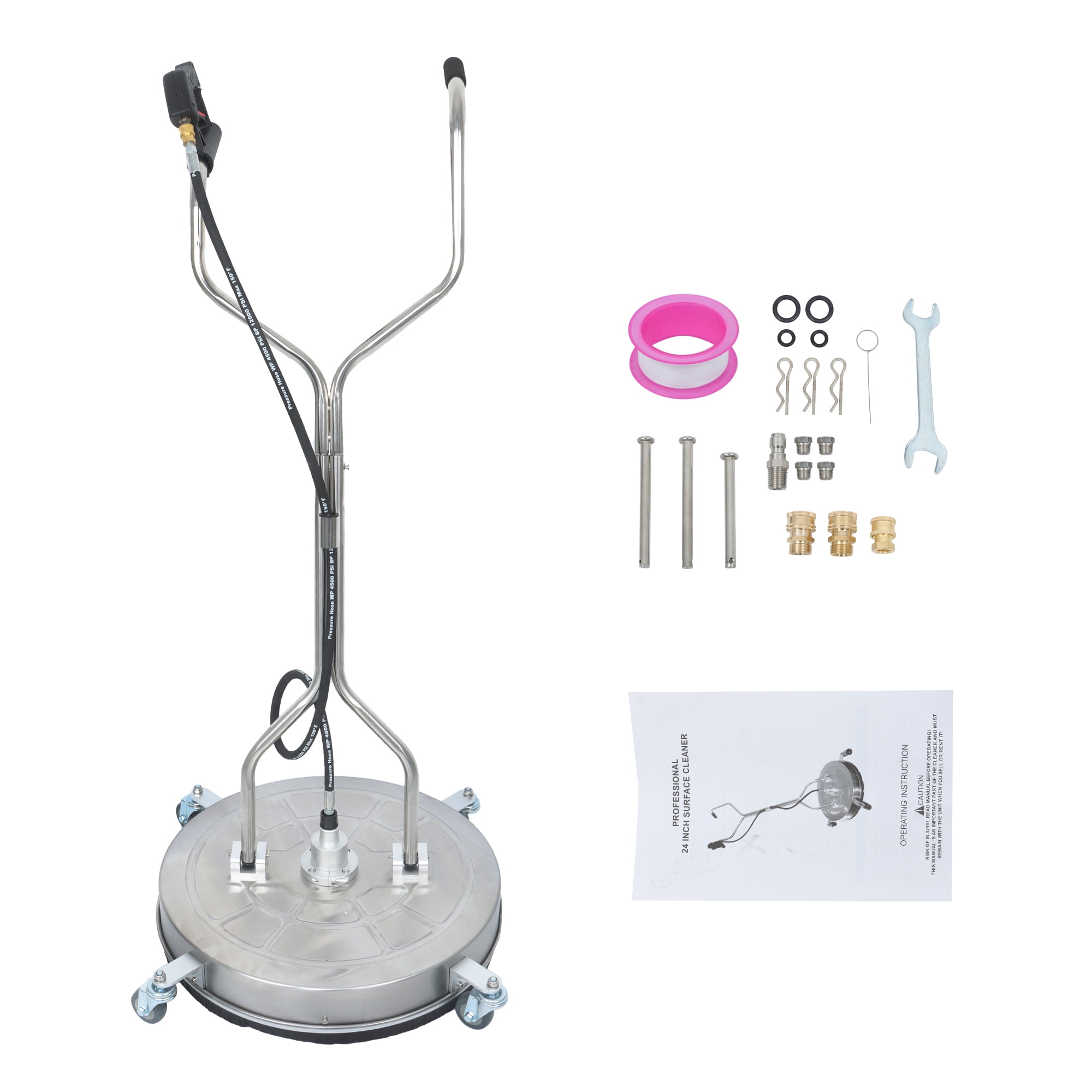 labwork 24" Pressure Washer Surface Cleaner w/ Handles & Wheels Quick ...
