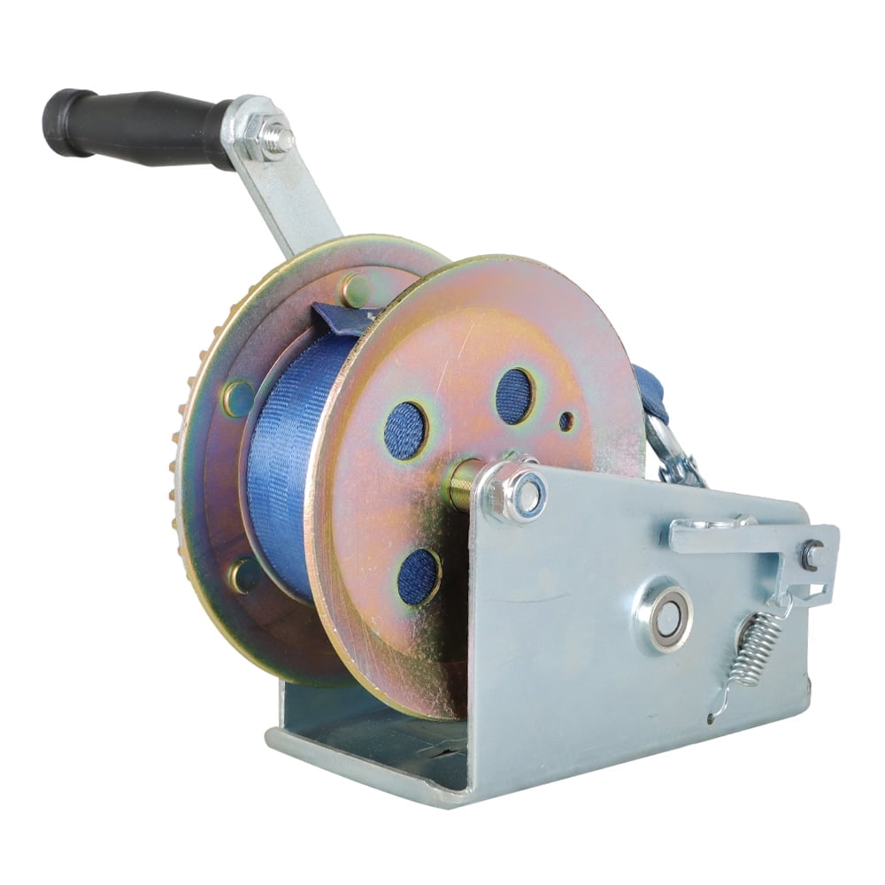 labwork 3500lbs Polyester Strap 2 Gear Hand Winch Hand Crank Gear Winch ...