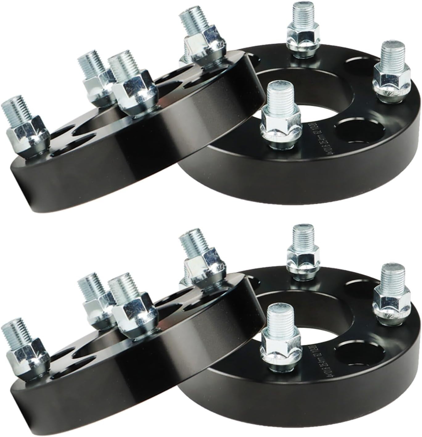 labwork 4 PCS 1in Wheel Flange Spacers Adapters 4 x 101.6mm Black 62mm ...