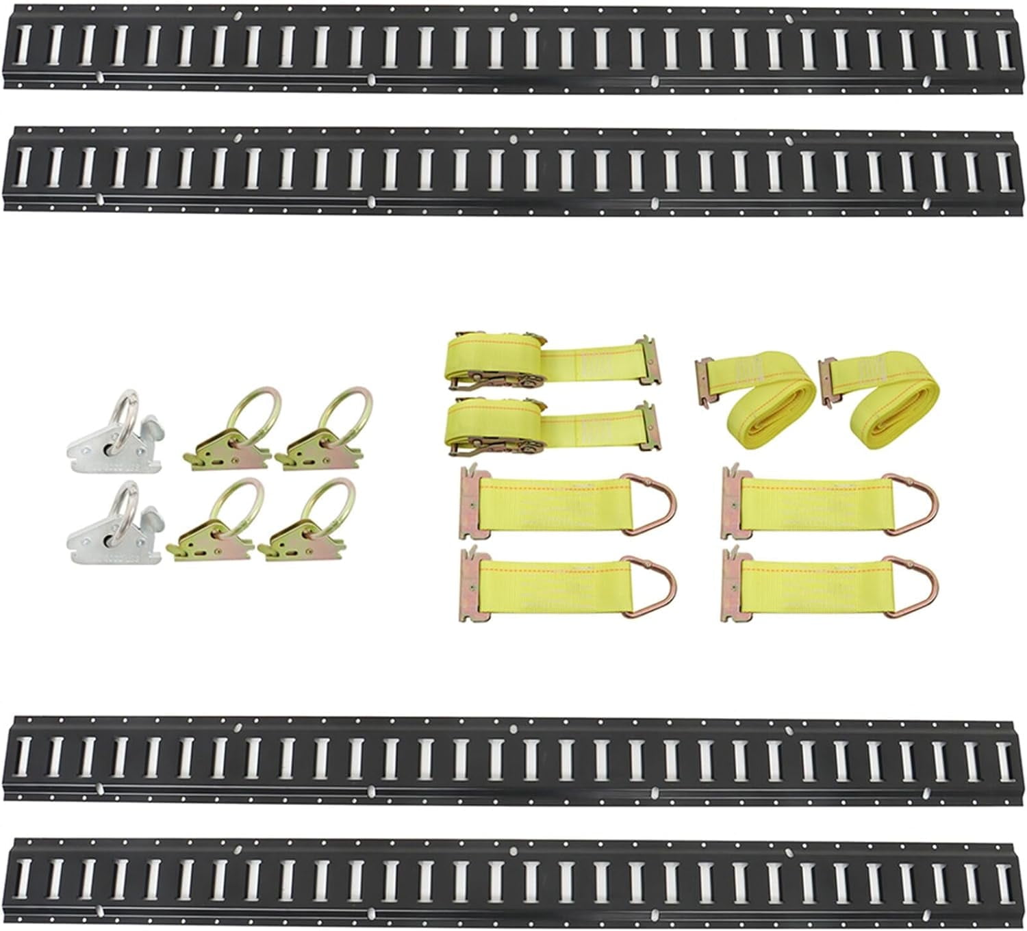 labwork 4 PCS E Track Rail Tie Down Kit 5 Foot with Accessories 4 Tie ...