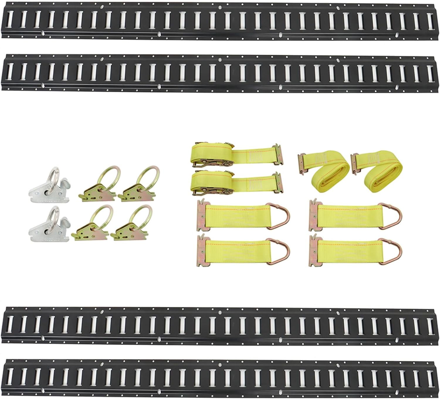 labwork 4 PCS E Track Rail Tie Down Kit 5 Foot with Accessories 4 Tie ...