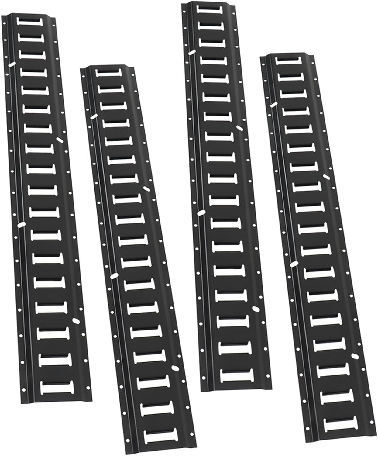 labwork 4 PCS Powder Coated Black E Track Tie Down Rail Kit 3 Foot ...