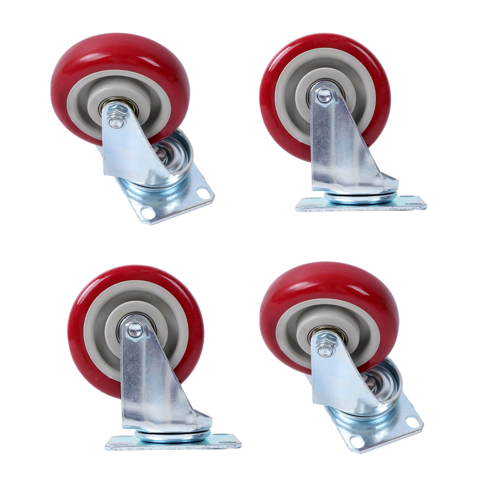 labwork 4 Pcs 4-Inch Universal Caster Wheels Heavy Duty 360° Swivel ...
