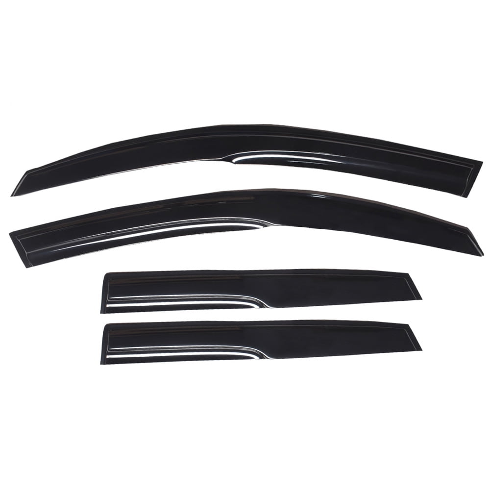 Wellvisors Side Window Visors Wind Deflectors Rain Guard With Black ...
