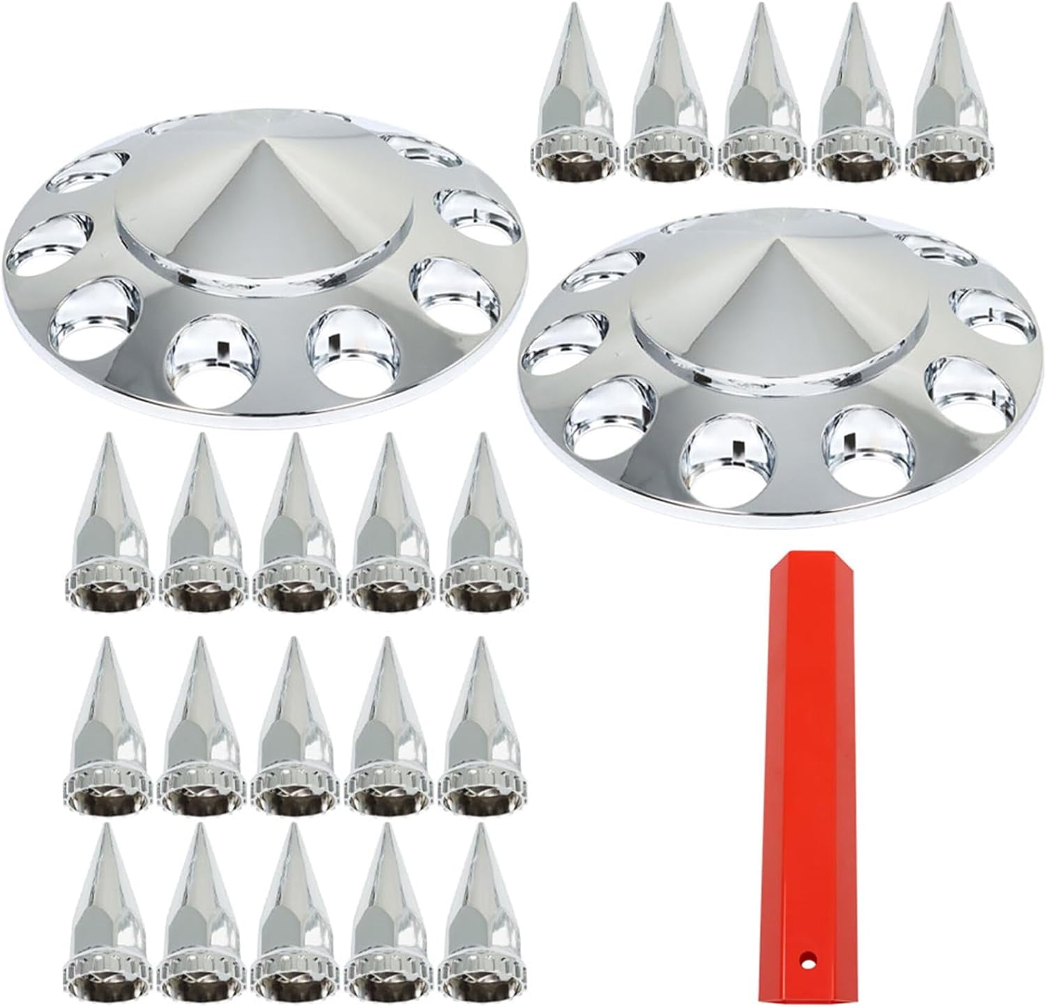 labwork ABS Front Hub Caps Wheel Axle Covers with 33mm Spiked Thread-On ...