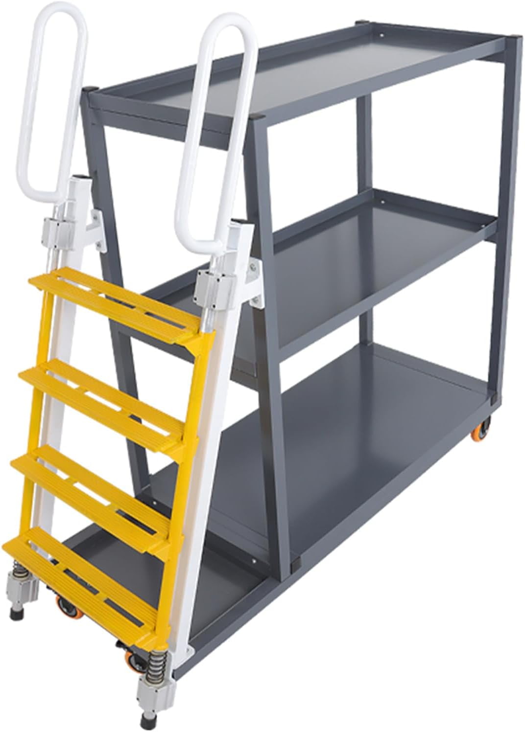 labwork Aluminum Picking Ladder Cart 21.5 Inch (W) X 63.8(L) Inch X 66. ...