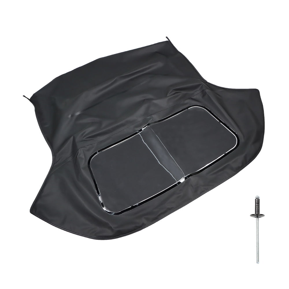 labwork Black Convertible Soft Top Pinpoint Vinyl Replacement for 1966 ...