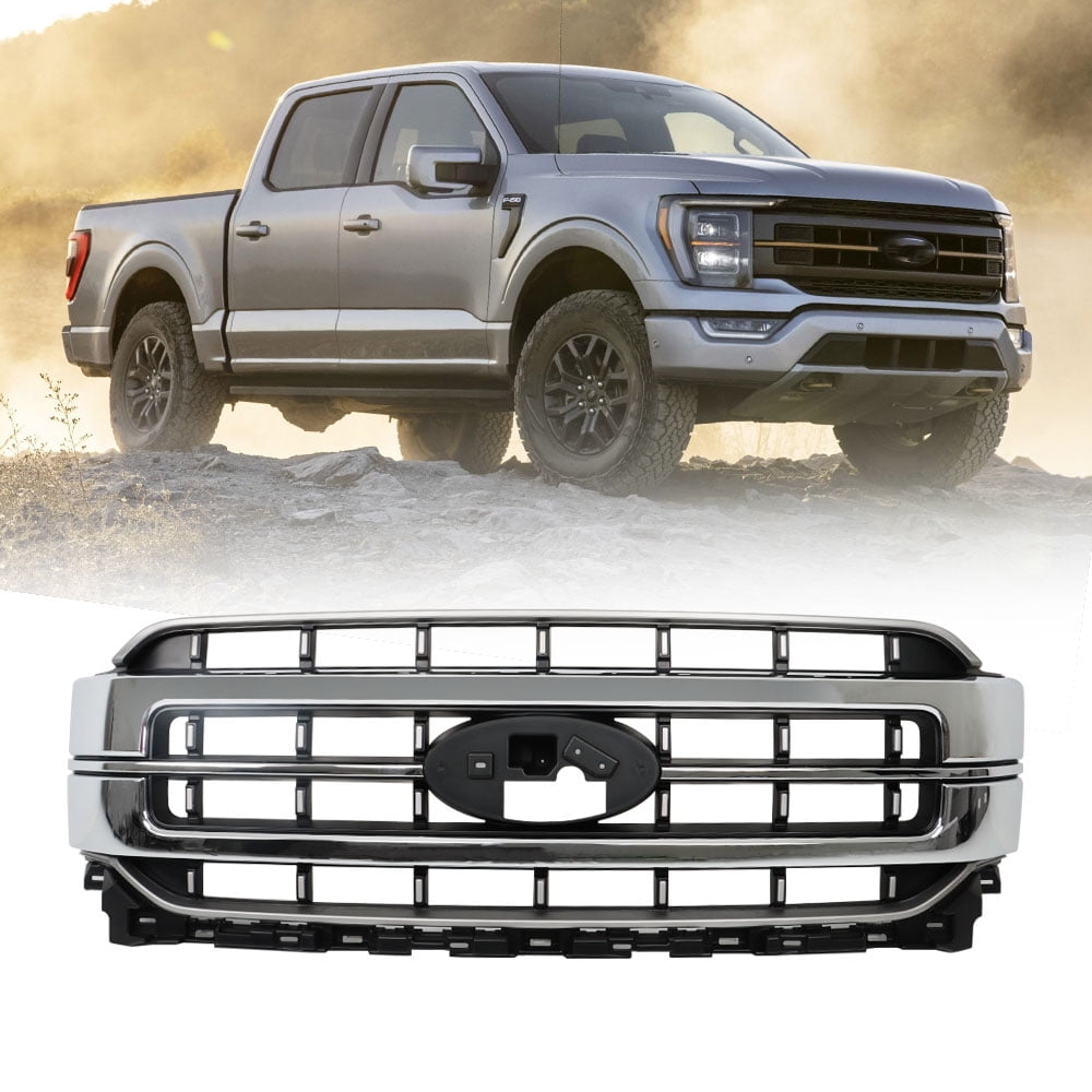 labwork For 2021-2023 Ford F150 Front Upper Bumper Grill Grill Chrome ...