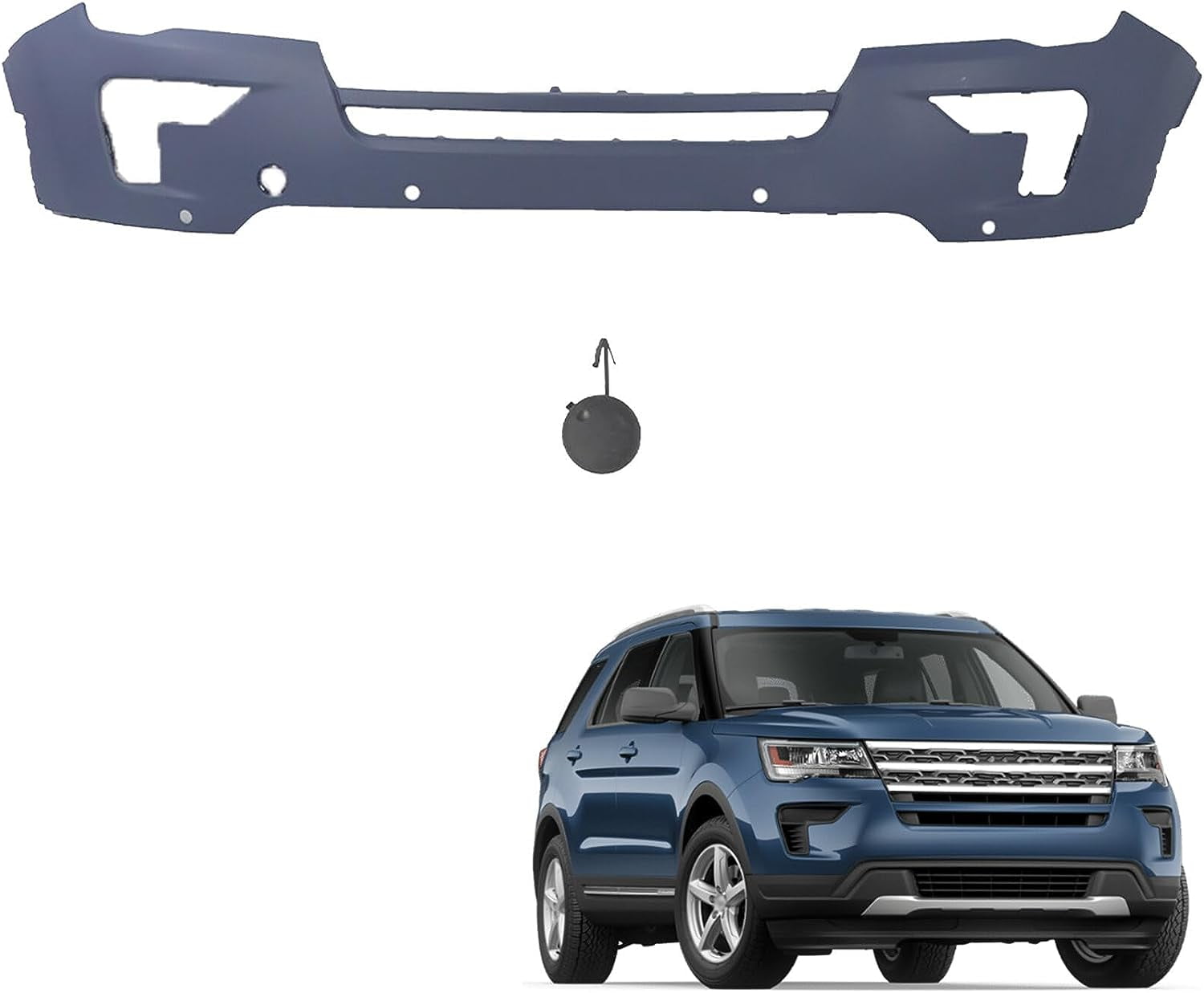 labwork For Ford Explorer 2018-2019 Front Bumper Cover Primed With ...