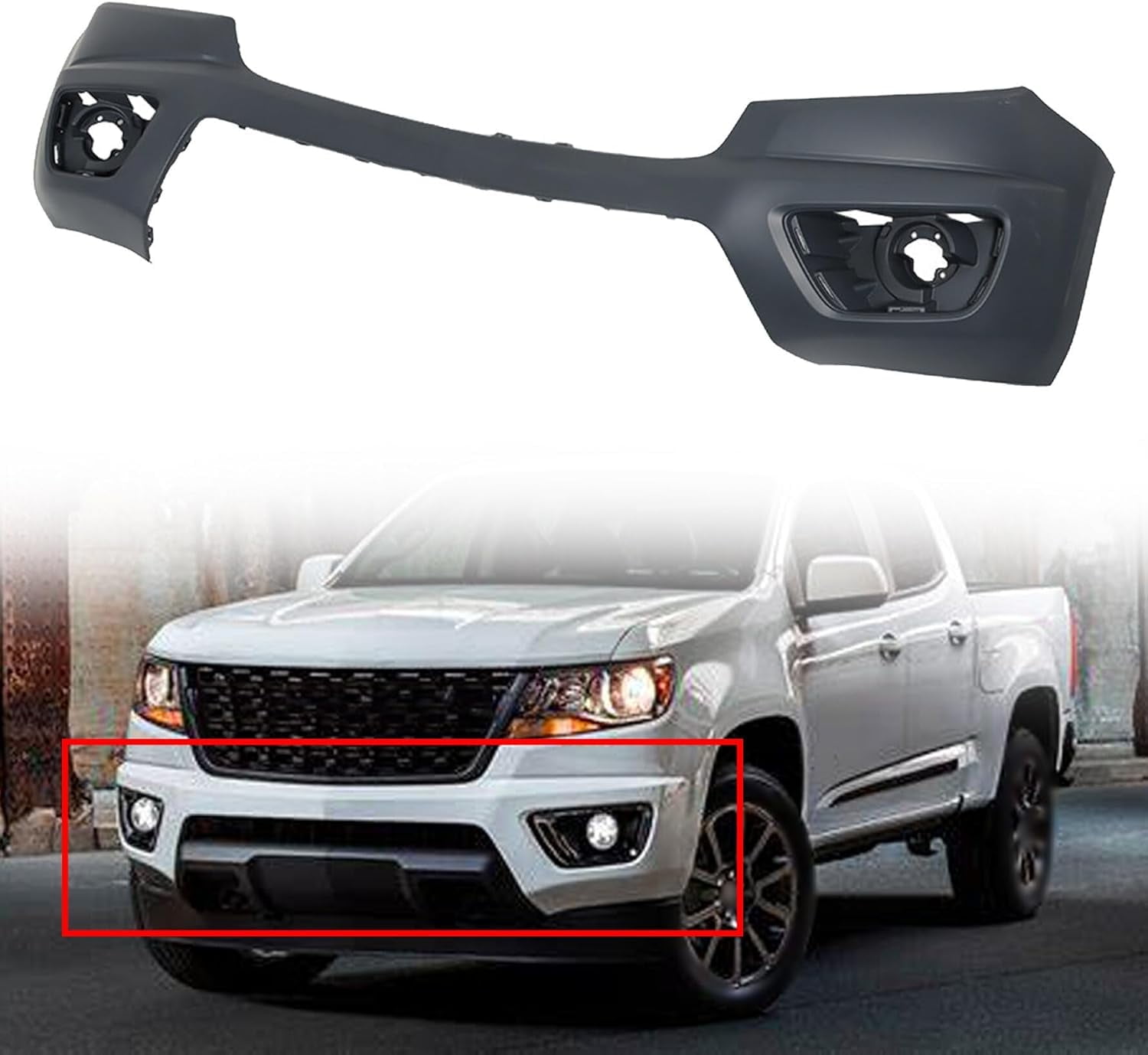 labwork Front Bumper Cover Plastic Primed Replacement for 2015-2020 ...
