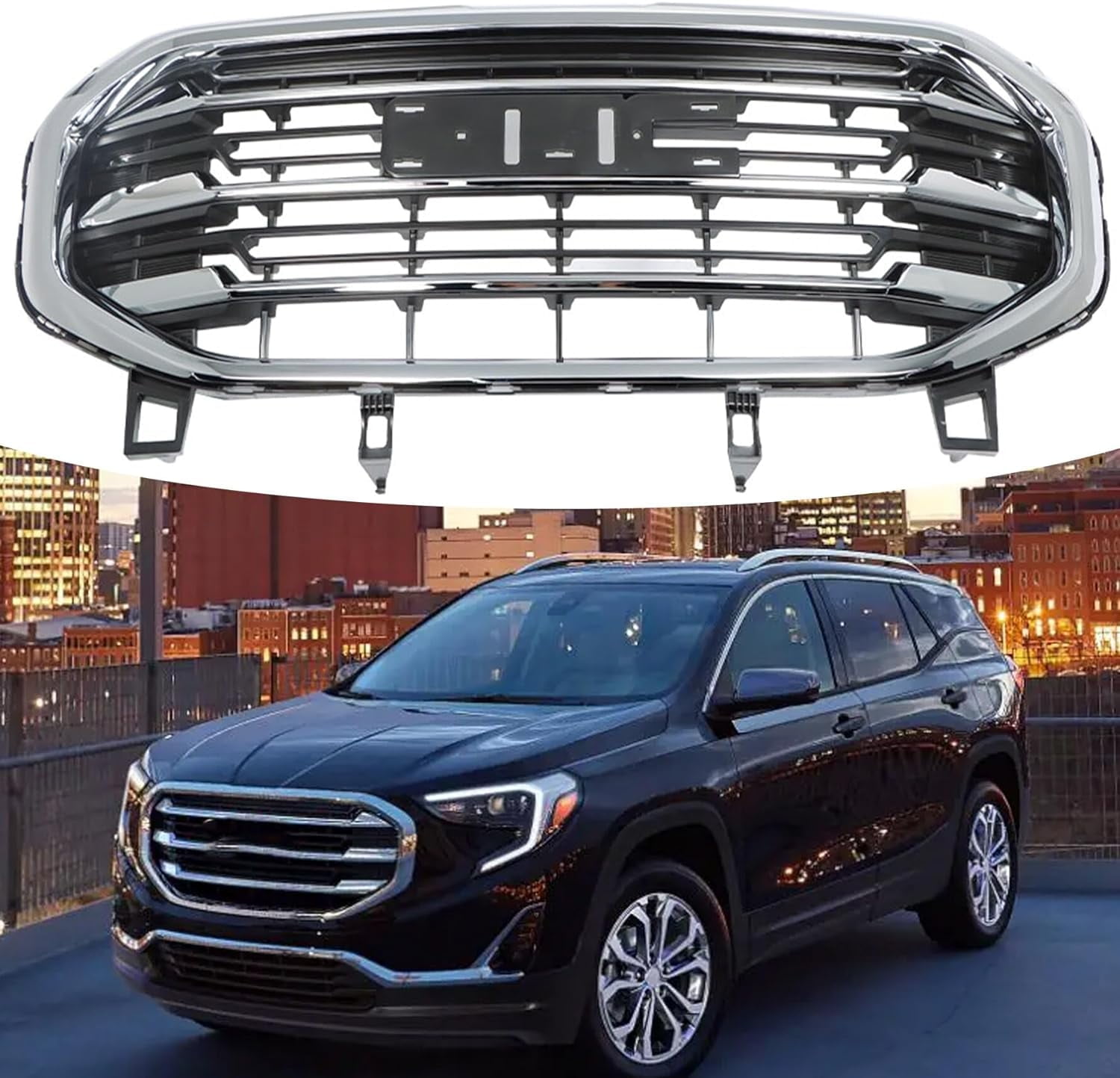 labwork Front Bumper Grille Assembly with Chrome Bar & Frame ...