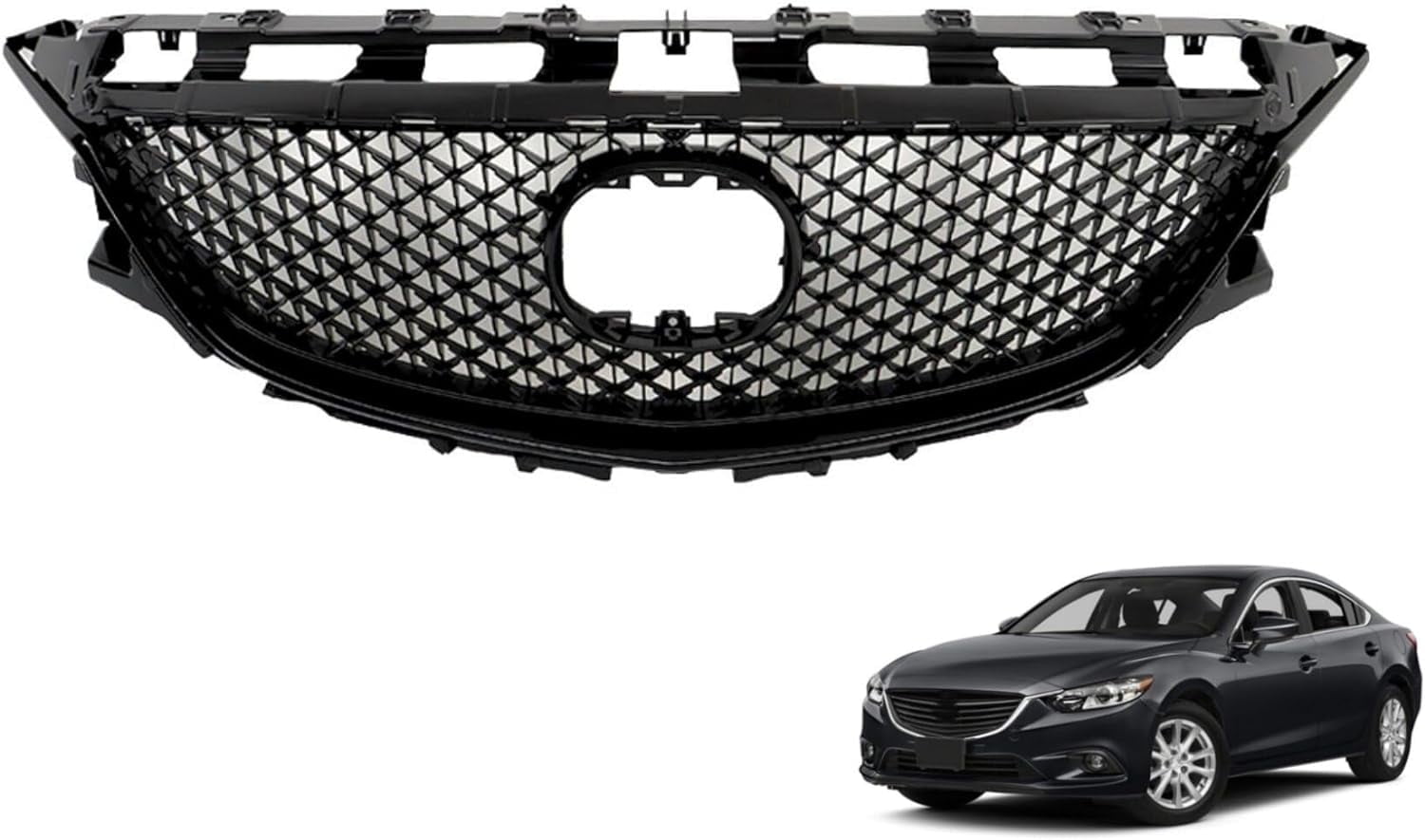 labwork Front Bumper Grille Mesh Honeycomb Look Black Replacement for ...