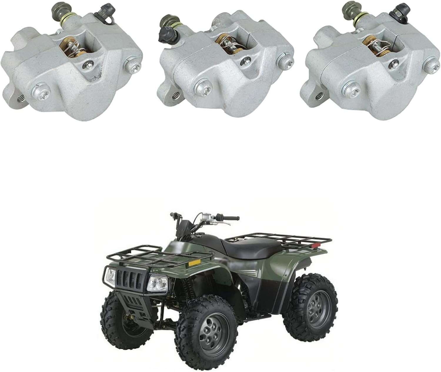 labwork Front Left Right Rear Brake Caliper Set with Pads Replacement ...