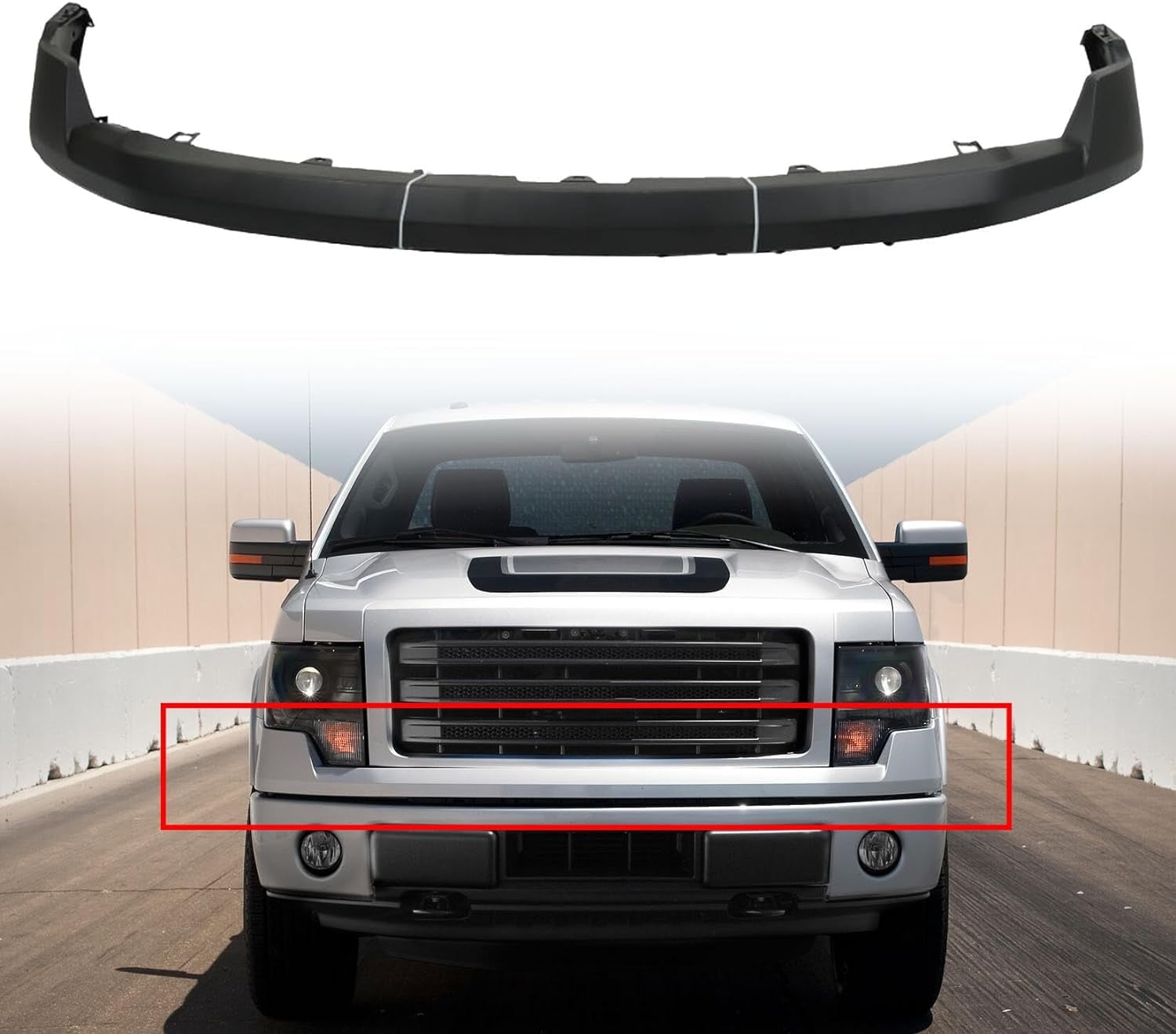 labwork Front Upper Bumper Cover with Wheel Opening Molding Holes ...