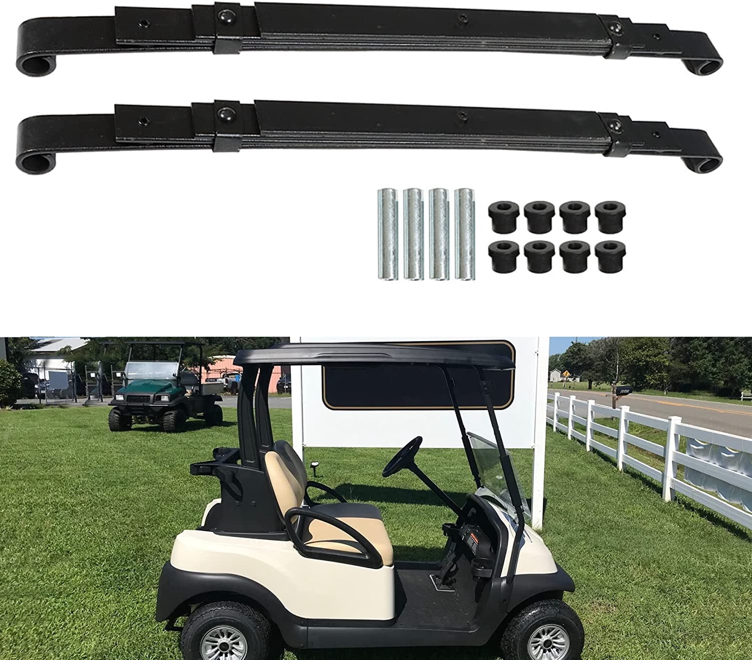 Lab Work Golf Cart Rear Leaf Springs Replacement, Heavy Duty Steel ...