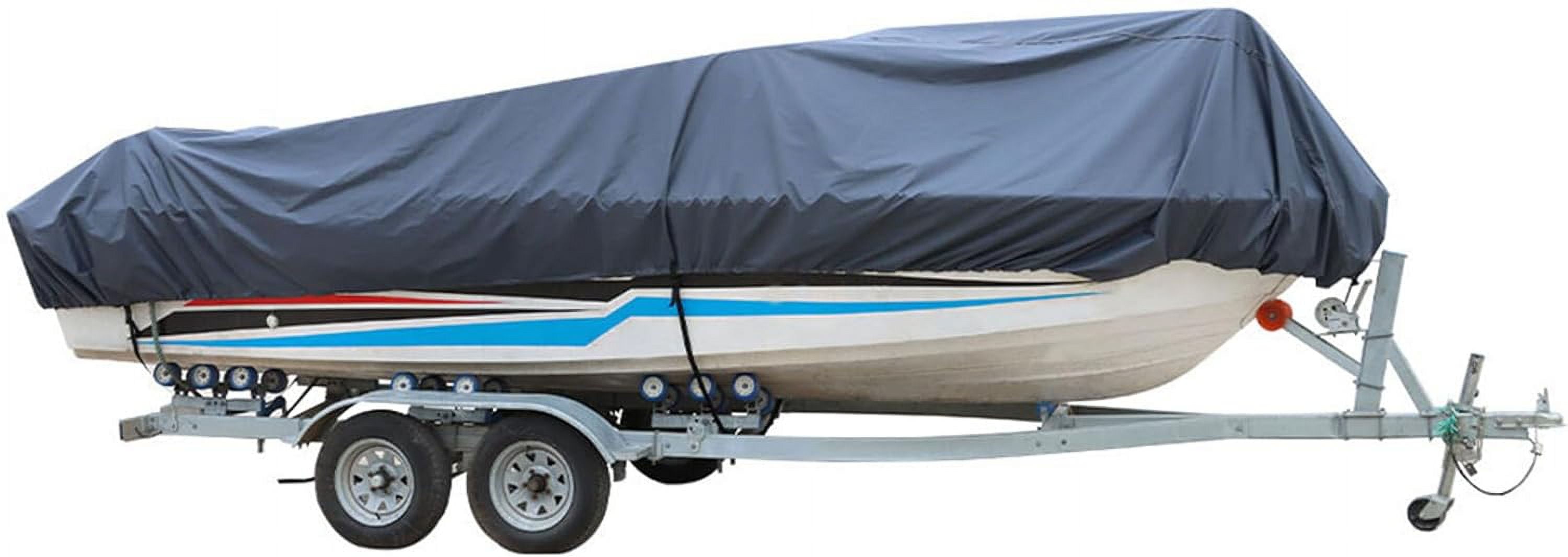 labwork Gray Boat Cover 16-18.5ft Length Heavy Duty 600D Marine Grade ...