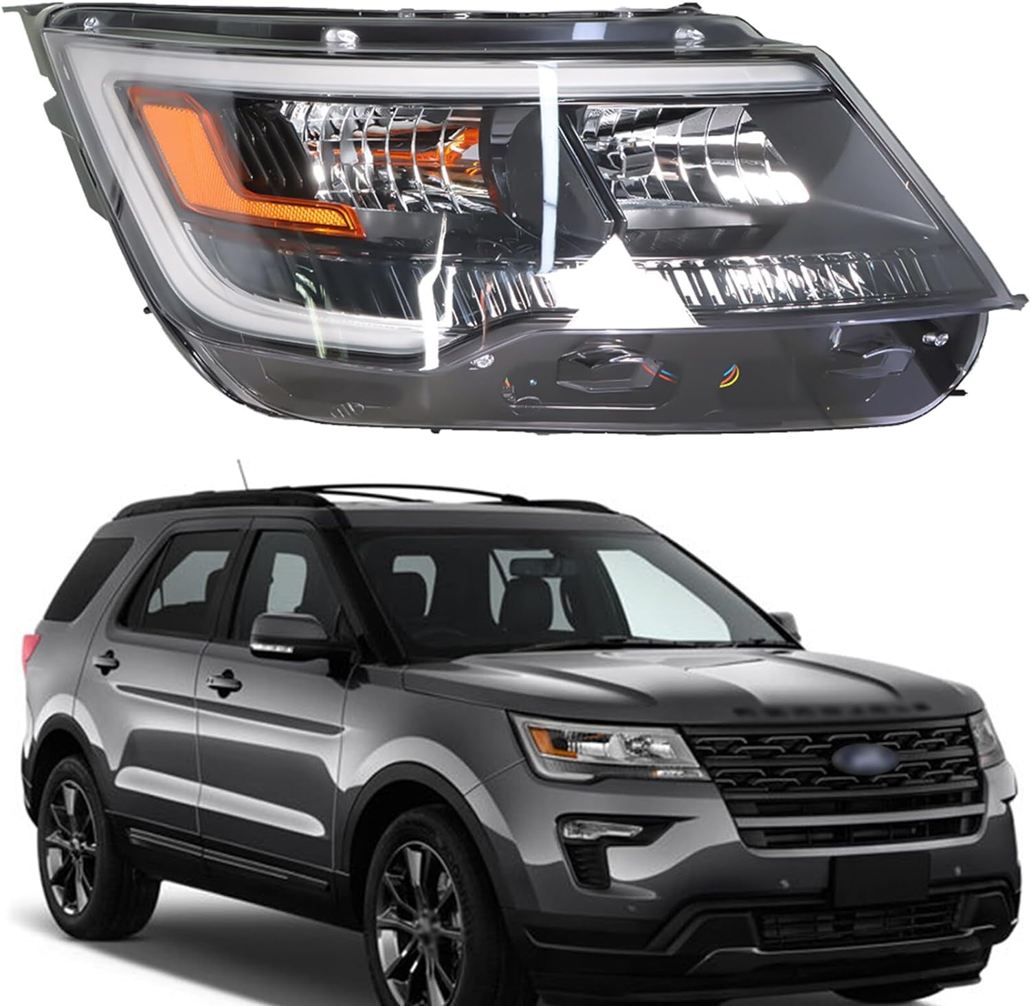 labwork Headlights Assembly Replacement for Explorer 2016-2018 Halogen ...