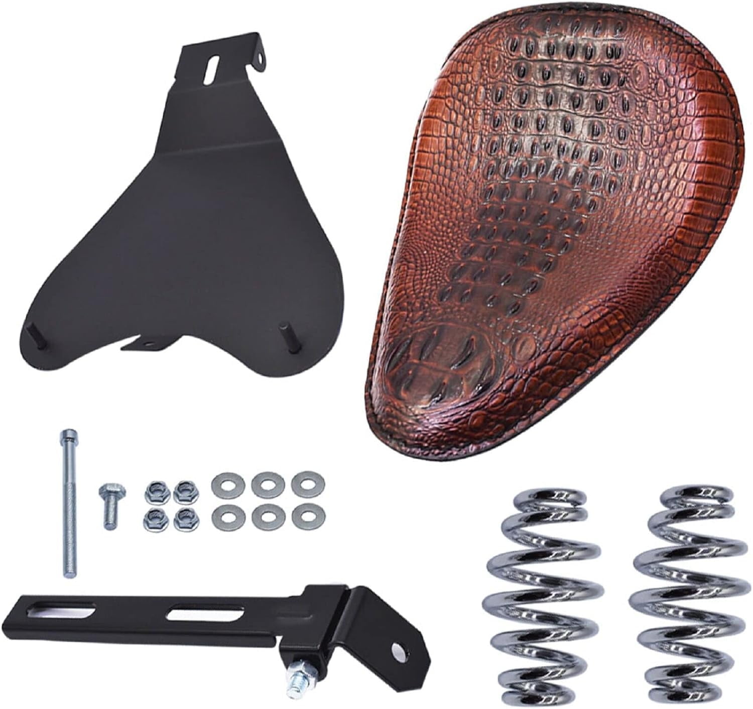 labwork Motorcycle Crocodile Style Leather Cushion Solo Seat with ...