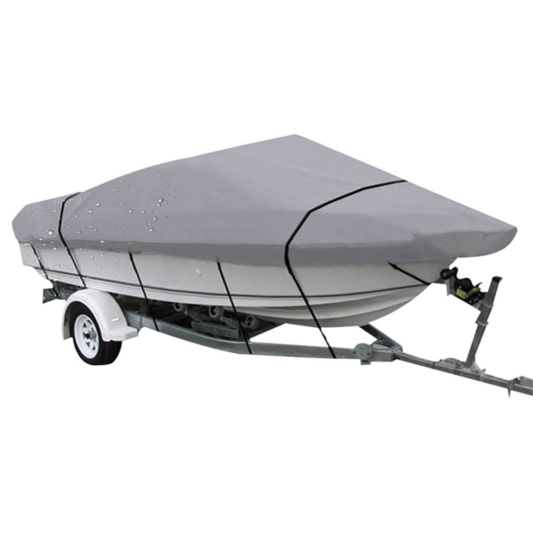 labwork Waterproof 17-19Ft 210D Heavy Duty Trailerable Grey Boat Cover ...
