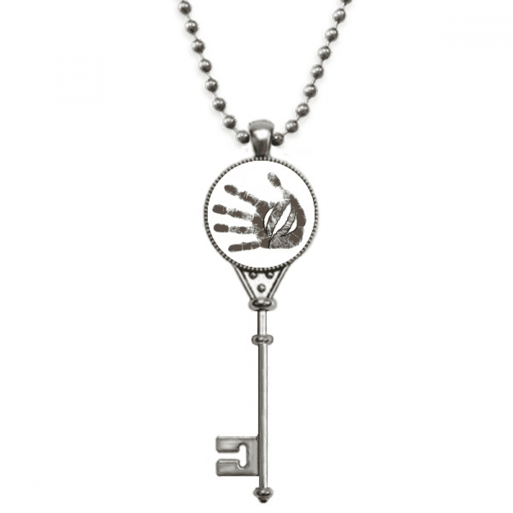 laceration marks handprint wound pendant vintage necklsilver key ...