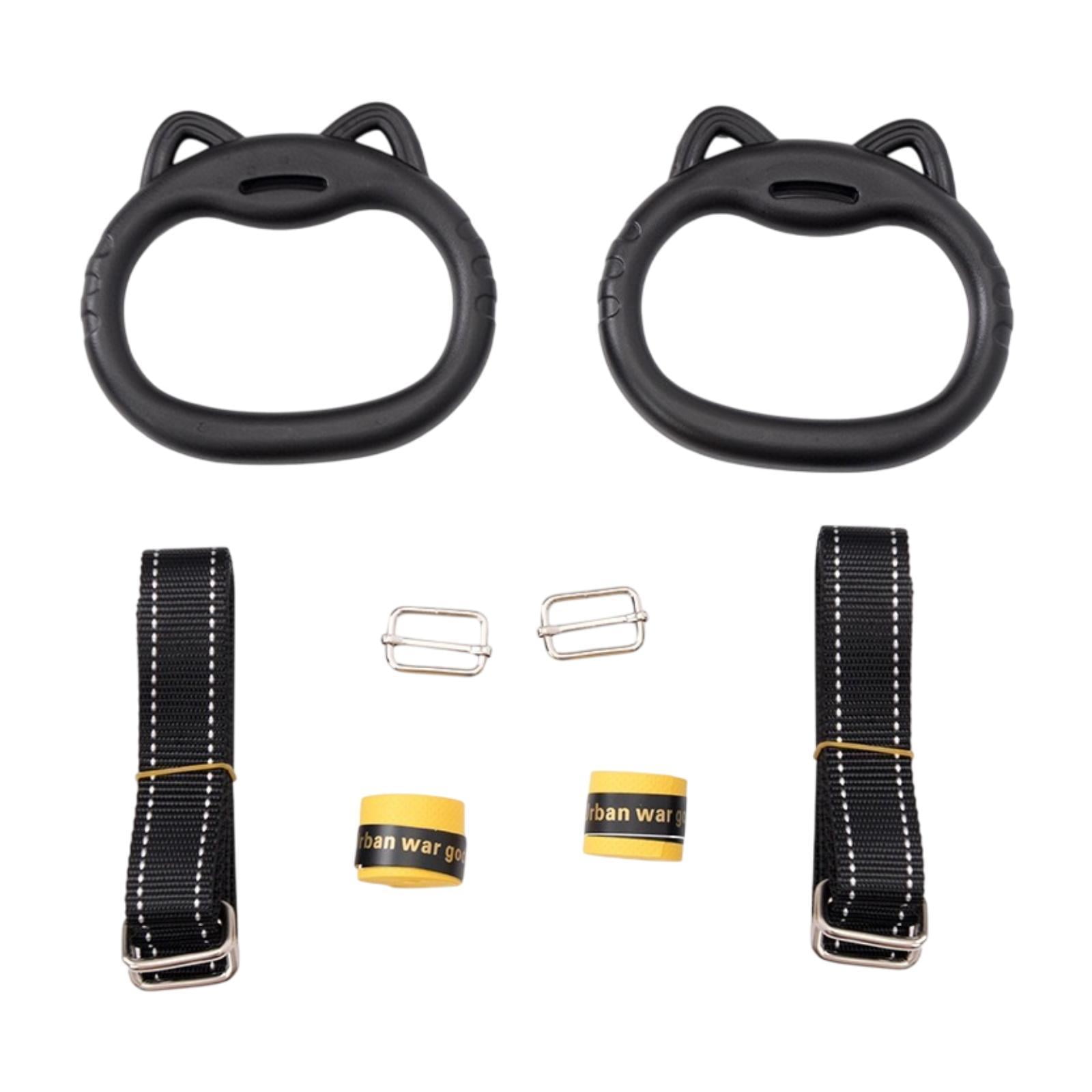 lacooooppia 2 Pieces Gymnastics Rings Pull up Rings with Webbings ...