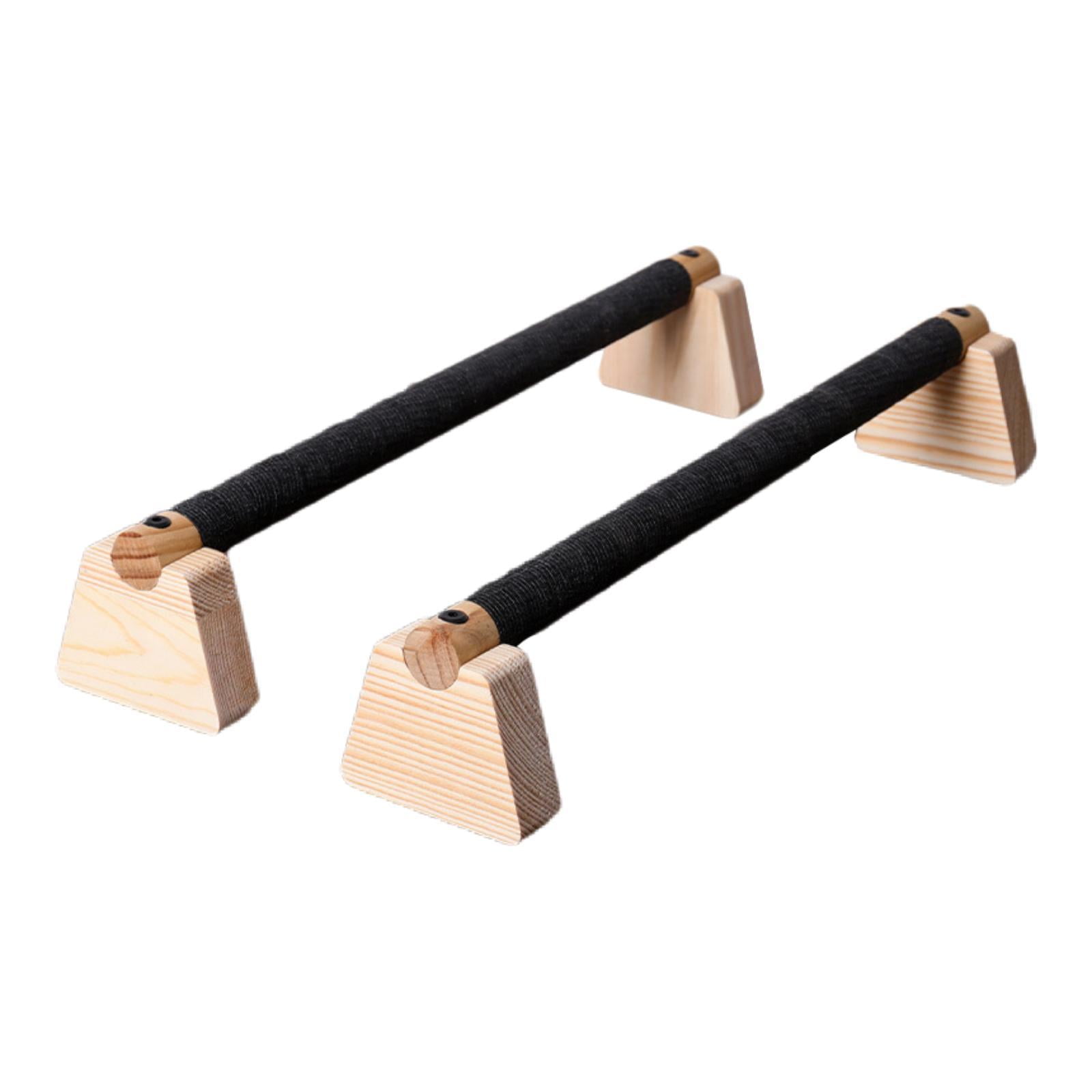lacooooppia 2 Pieces Push up Bar Wooden Parallettes Bar for Men Women ...