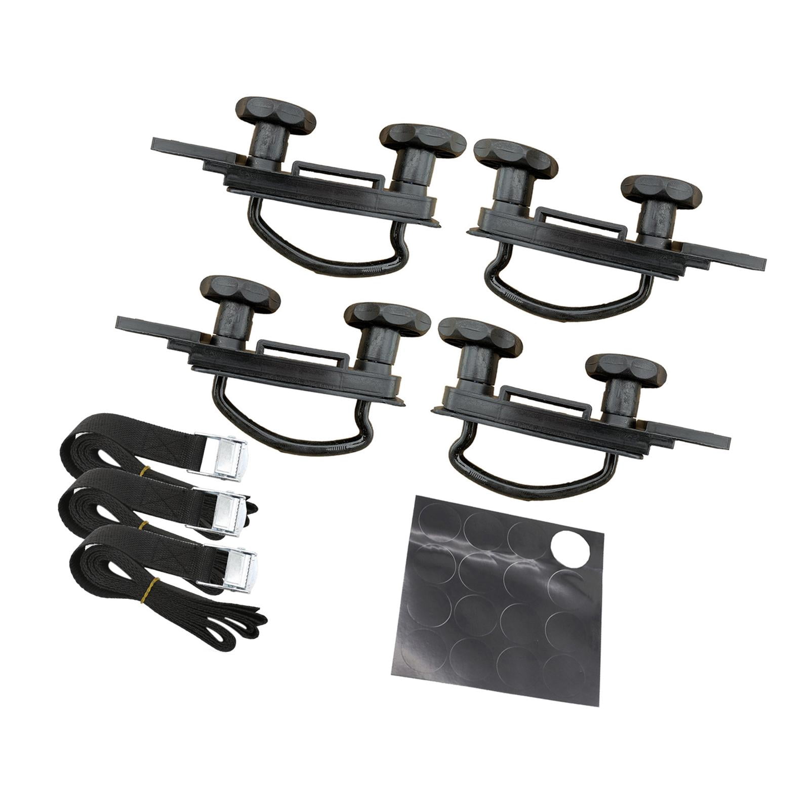 lacooooppia 4 Pieces Roof Box U Bolt Clamps Universal with 3 Straps ...