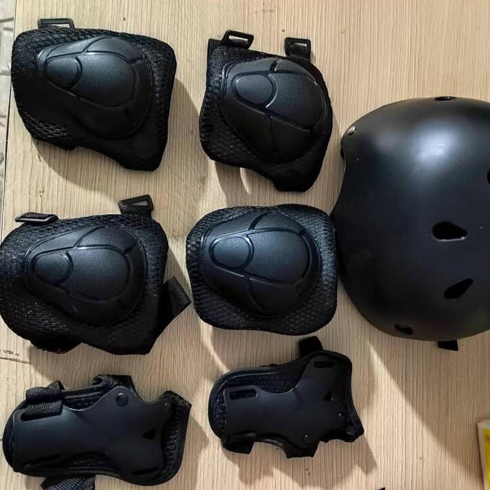 lacooooppia 7 Pieces Kids Helmet Protection Gear Set Hand Elbow Knee ...