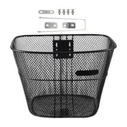 MEGHNA Black Metal Bike Basket Adjustable Front Handlebar Bicycle ...