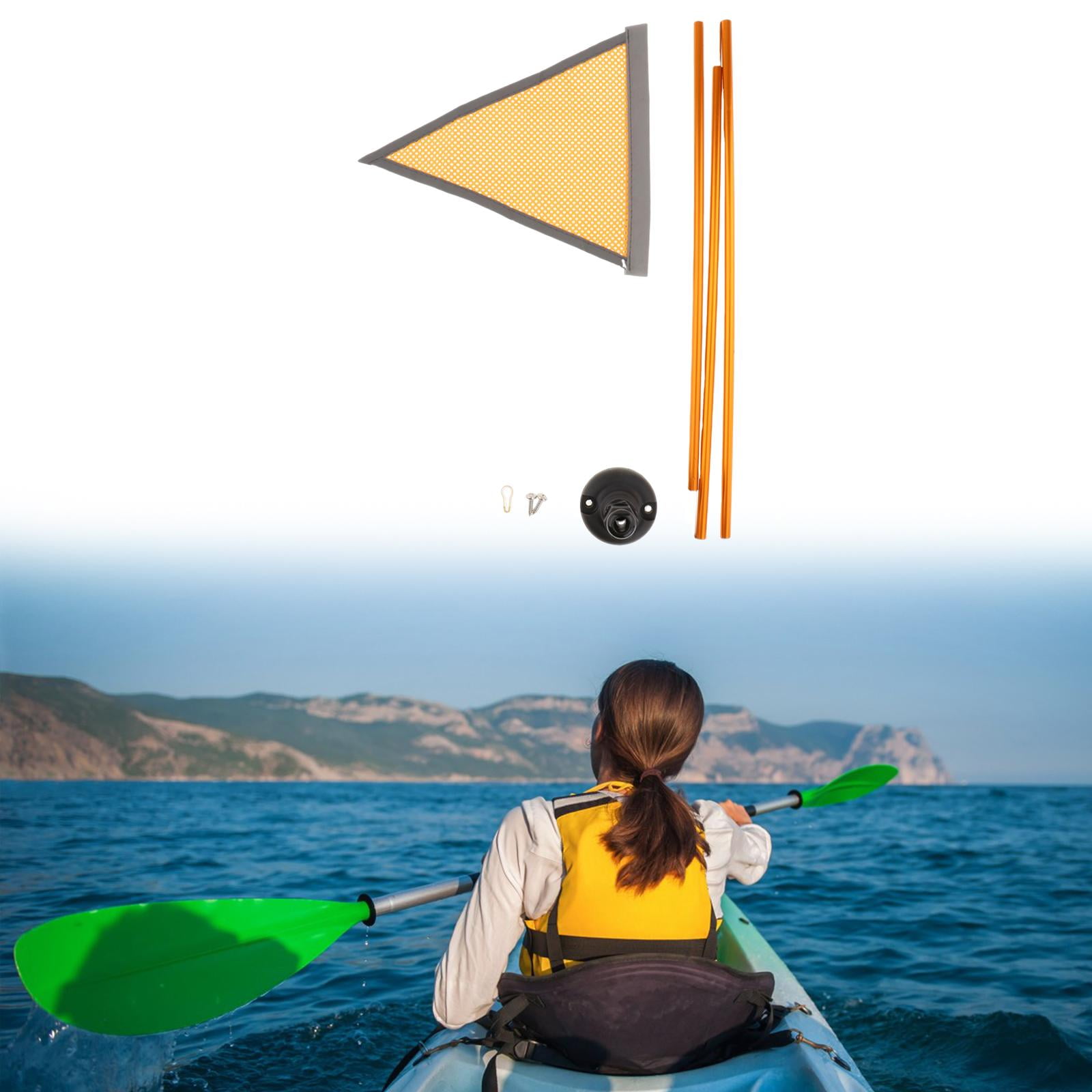 lacooooppia Kayak Flag Mount Kit 4ft Flag High Visibility Easy ...