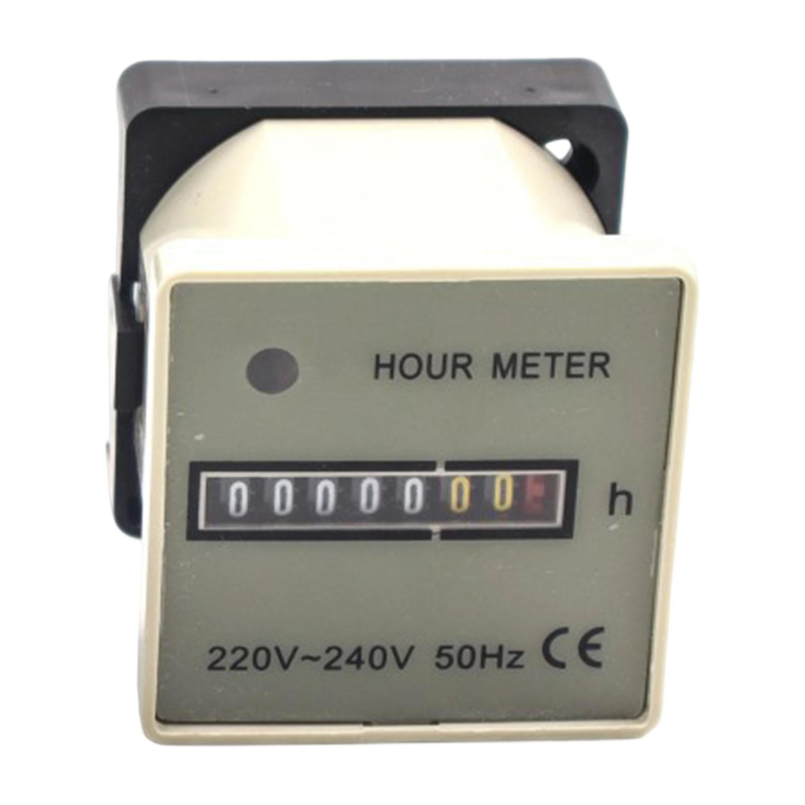 lacooooppia Mechanical Hour Meter Hour Gauge Wide Range Professional ...