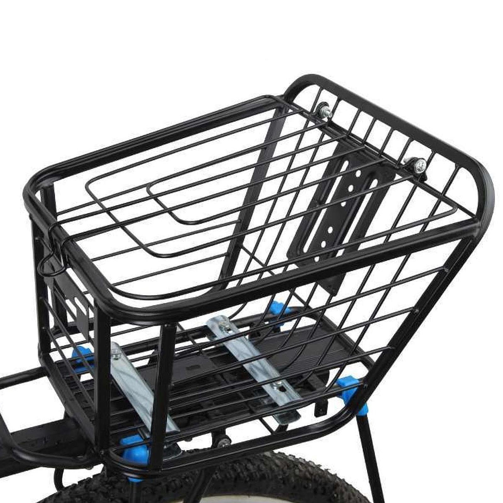lacooooppia Rear Bike Basket Versatile Accessories Black for Electric ...