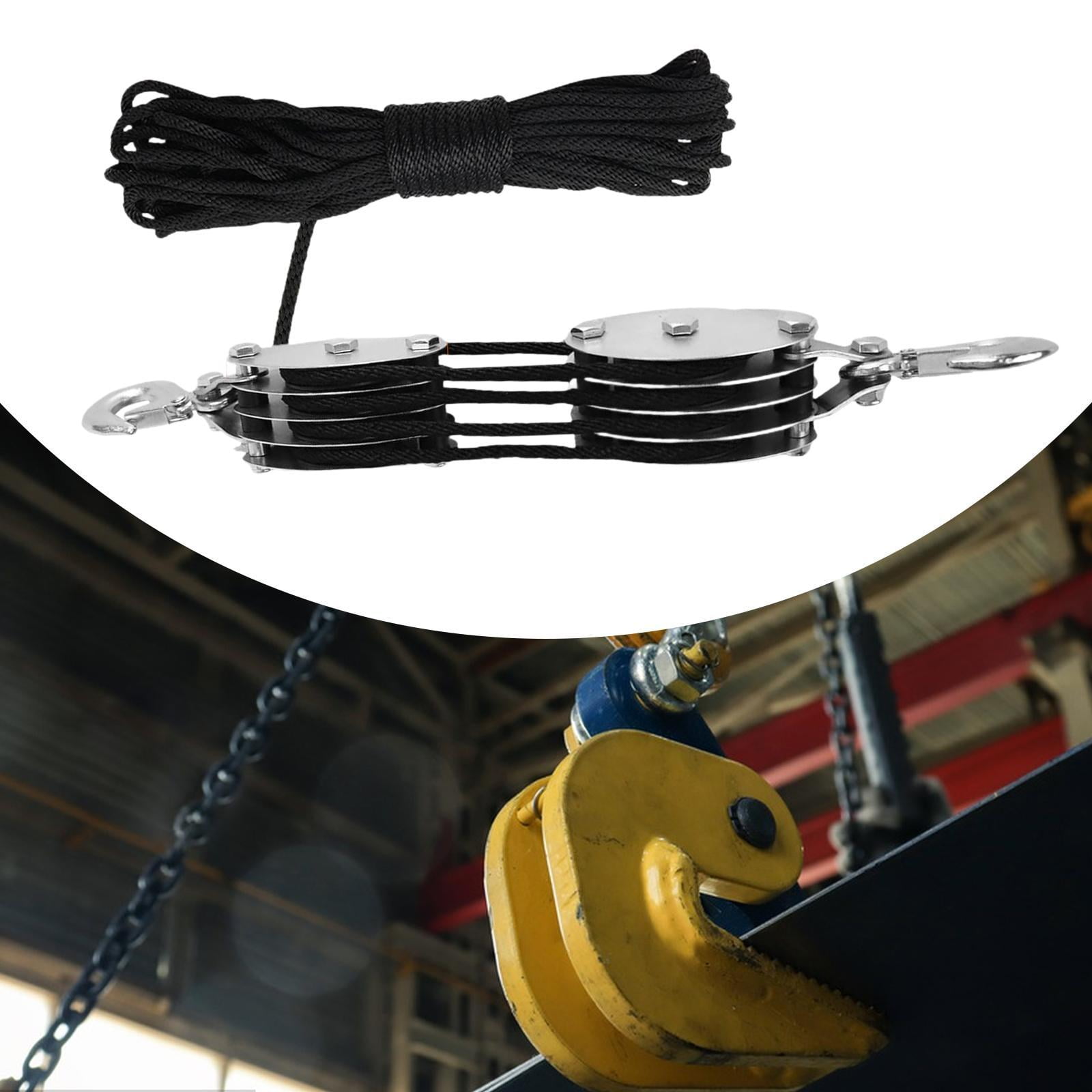 lacooooppia Rope Hoist Lifting Heavy Objects, Sturdy, Metal Wheels ...