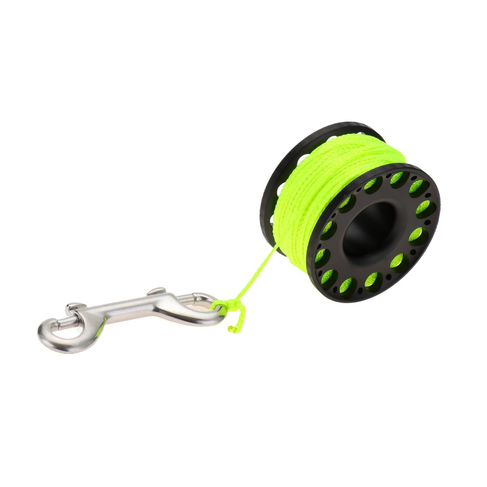 lacooooppia Scuba Diving Reel with Stainless Steel Double End Bolt Snap ...