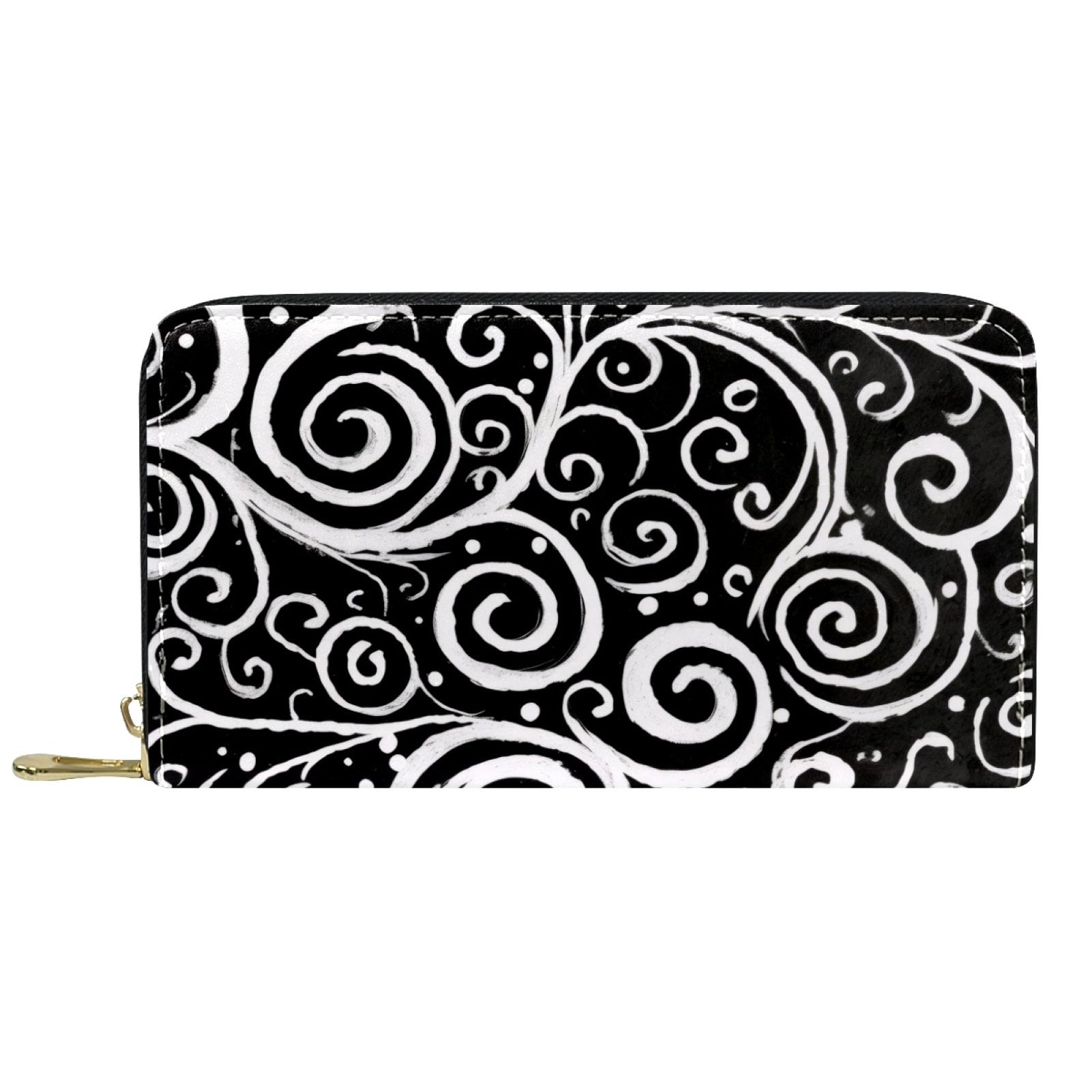 Ladies Leather Large Wallets with Zippeor for Women And Girls,Abstract ...