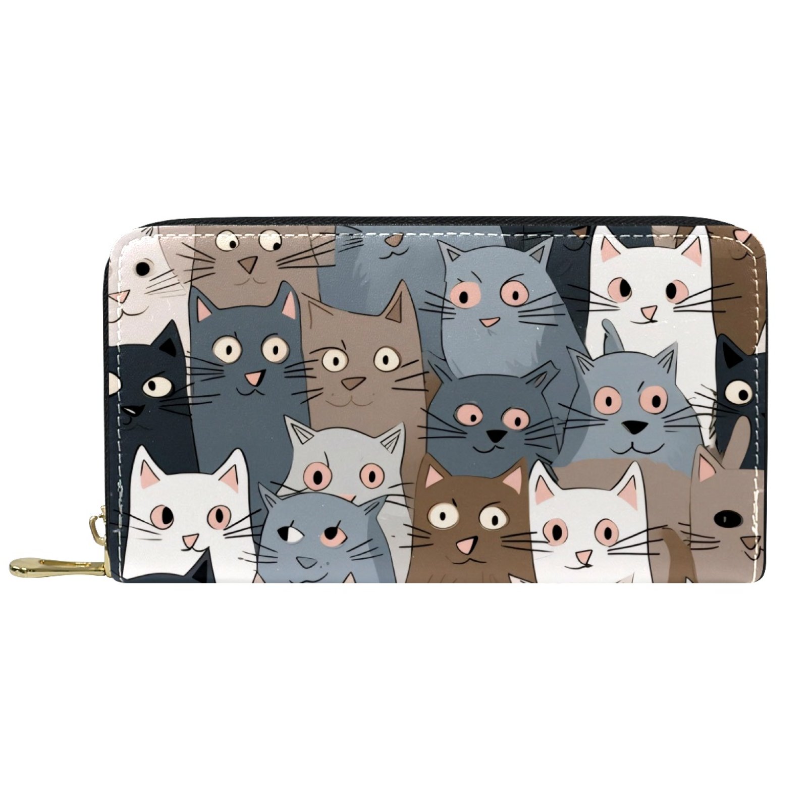 Ladies Leather Large Wallets with Zippeor for Women And Girls,Animal ...