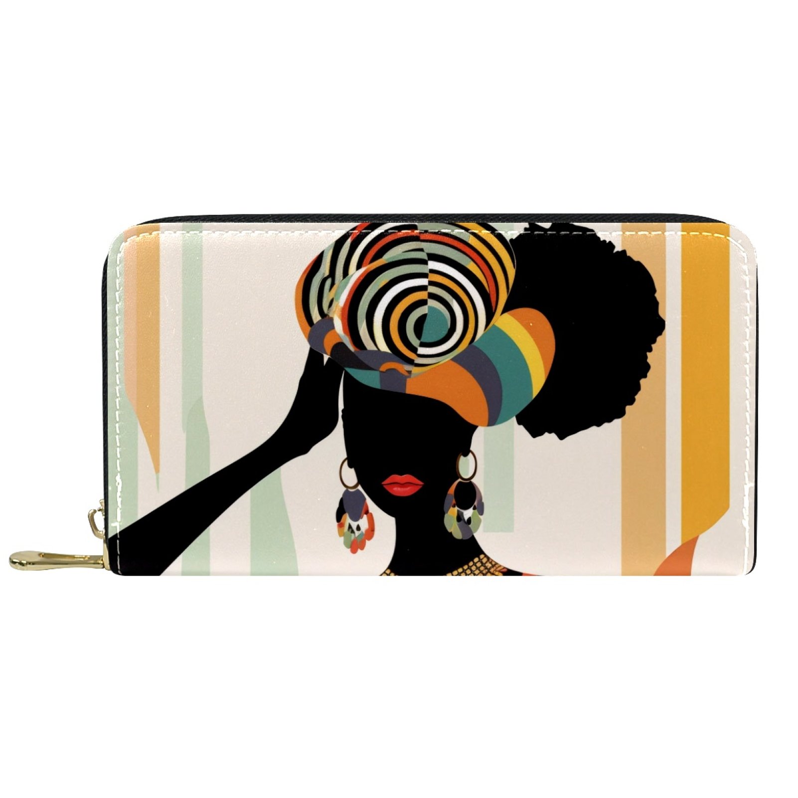 Ladies Leather Large Wallets with Zippeor for Women And Girls,Black ...