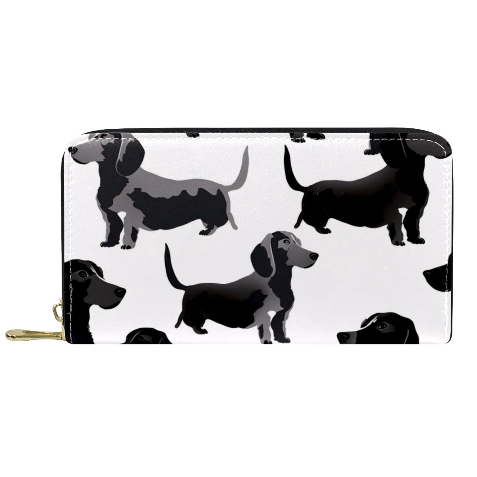 Ladies Leather Large Wallets with Zippeor for Women And Girls,Black ...
