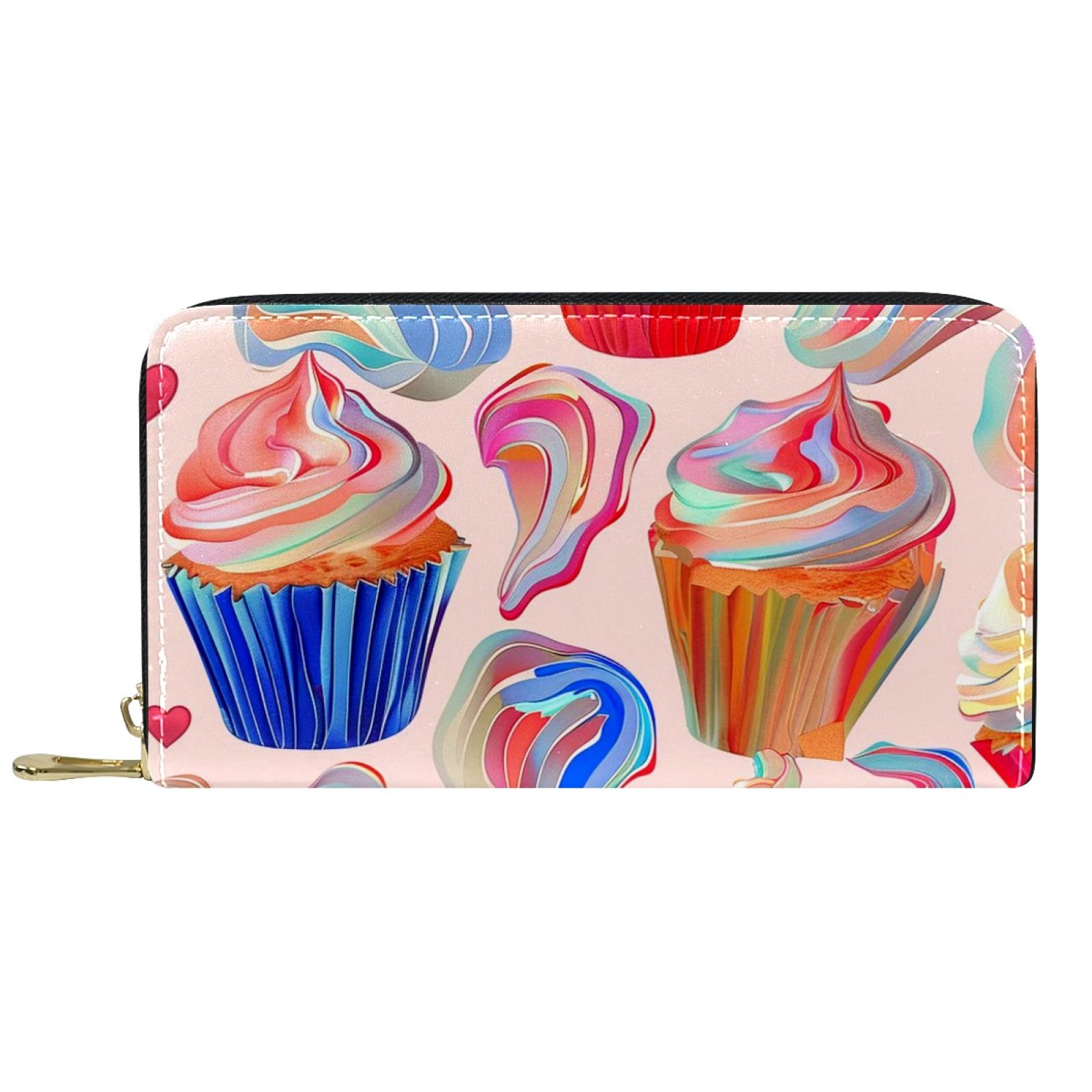 Ladies Leather Large Wallets with Zippeor for Women And Girls,Colored ...