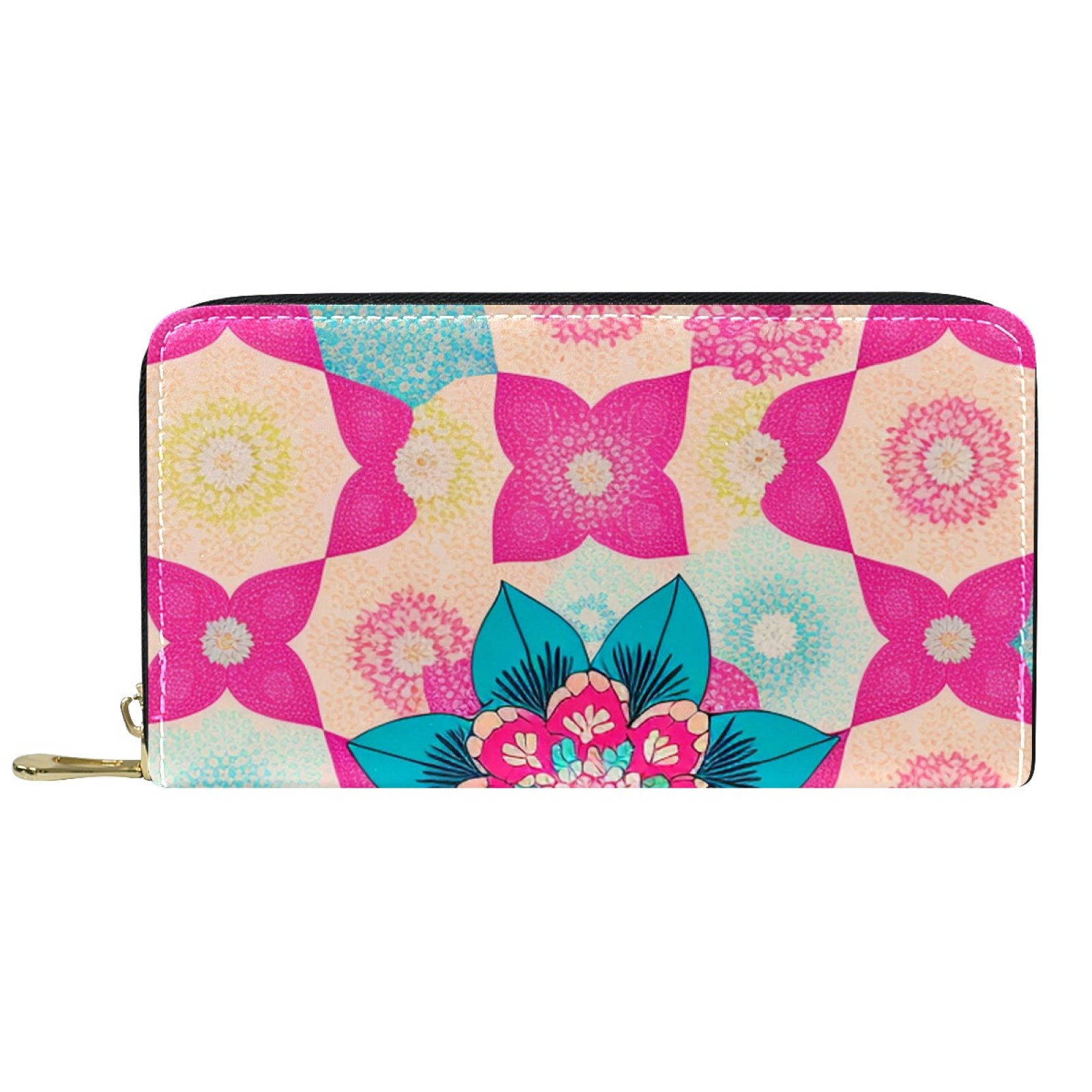 Ladies Leather Large Wallets with Zippeor for Women And Girls,Ethnic ...