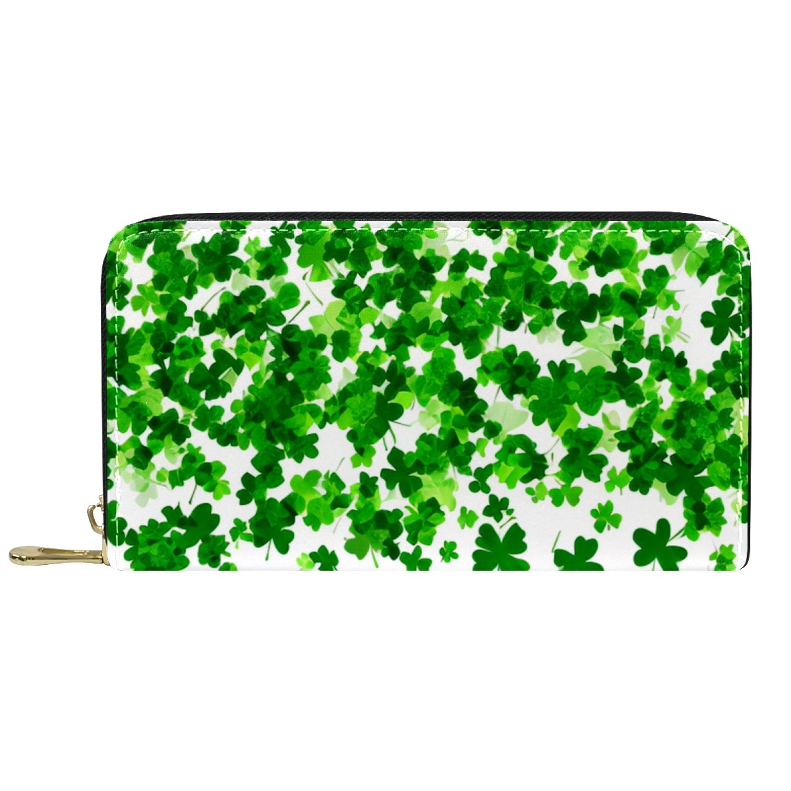 Ladies Leather Large Wallets with Zippeor for Women And Girls,Green ...
