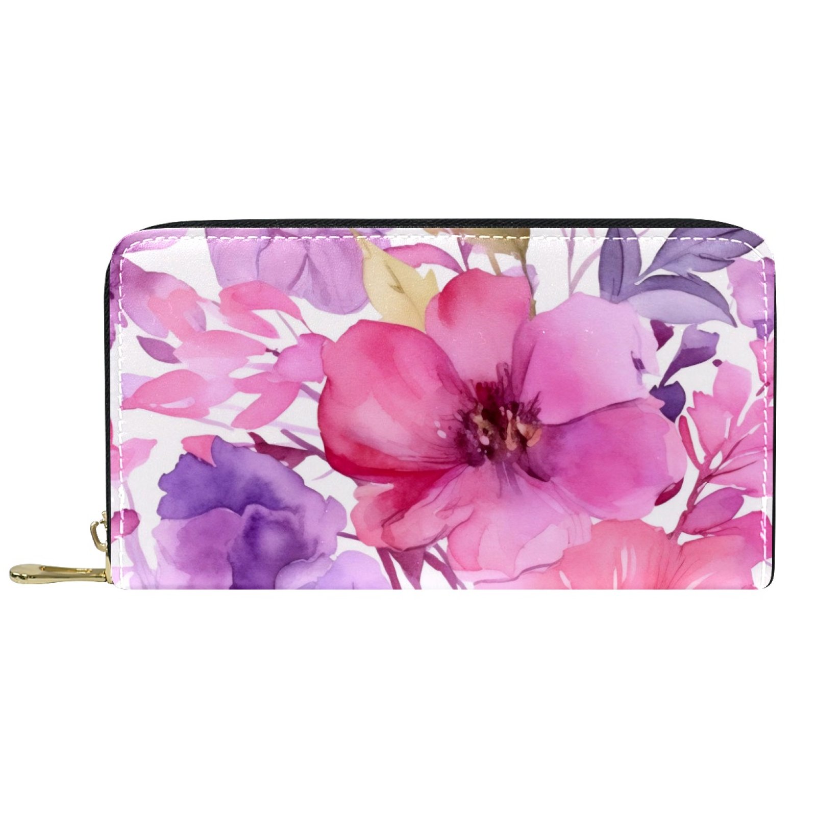 ladies Leather large wallets with Zippeor for women And Girls,Pink ...