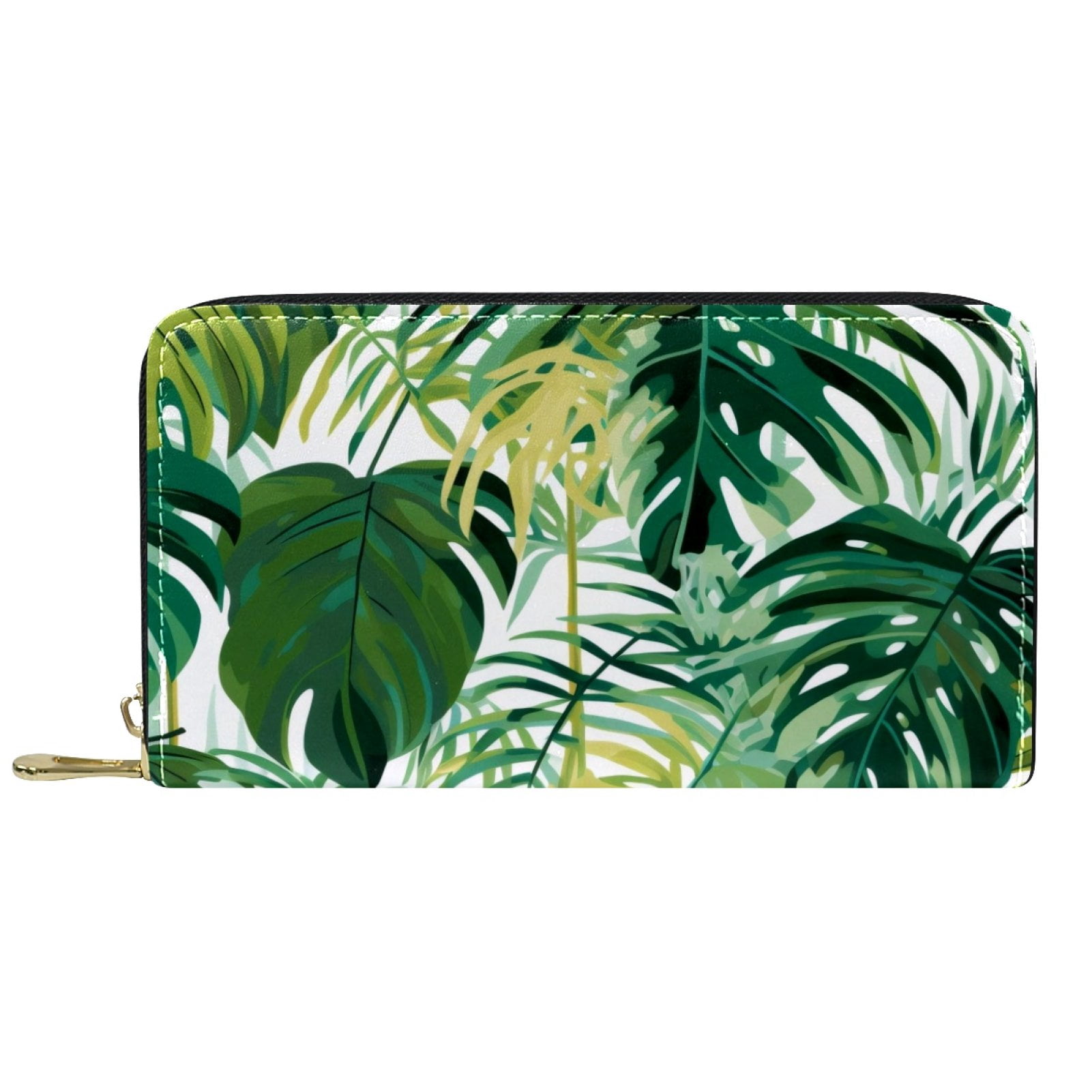 ladies Leather large wallets with Zippeor for women And Girls,Tropical ...