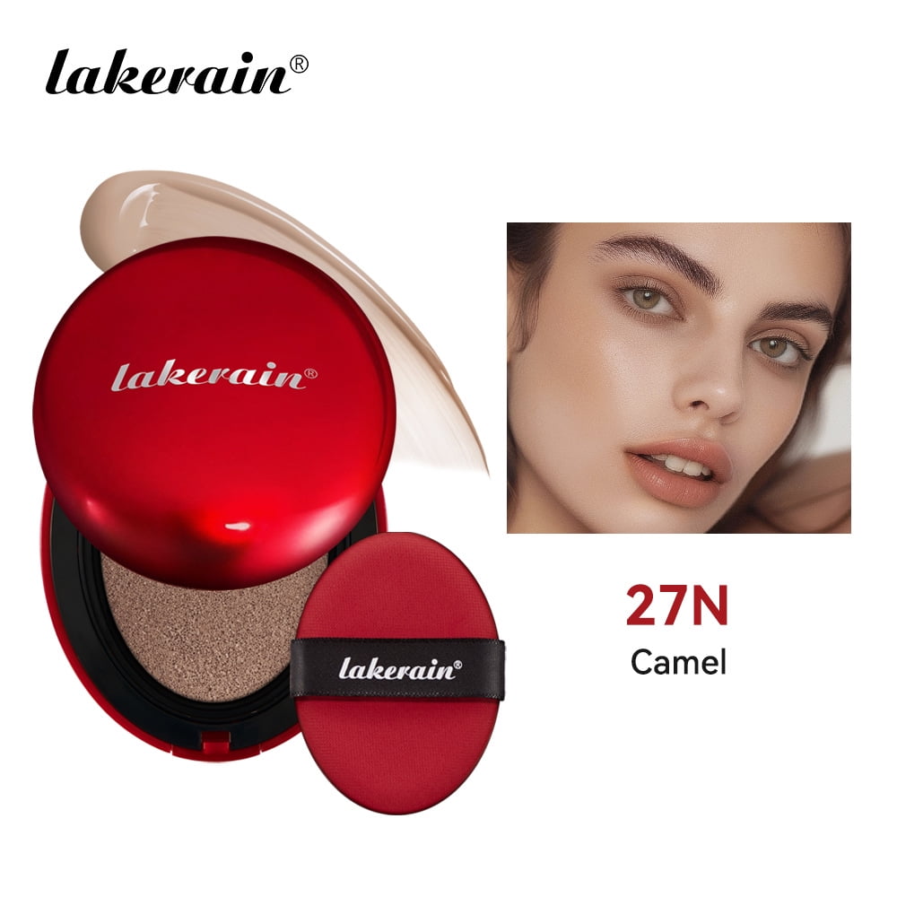 lakerain Red Cushion Foundation | Full coverage, Weightless, Skin fit, Satin Glow Finish, Korean ...