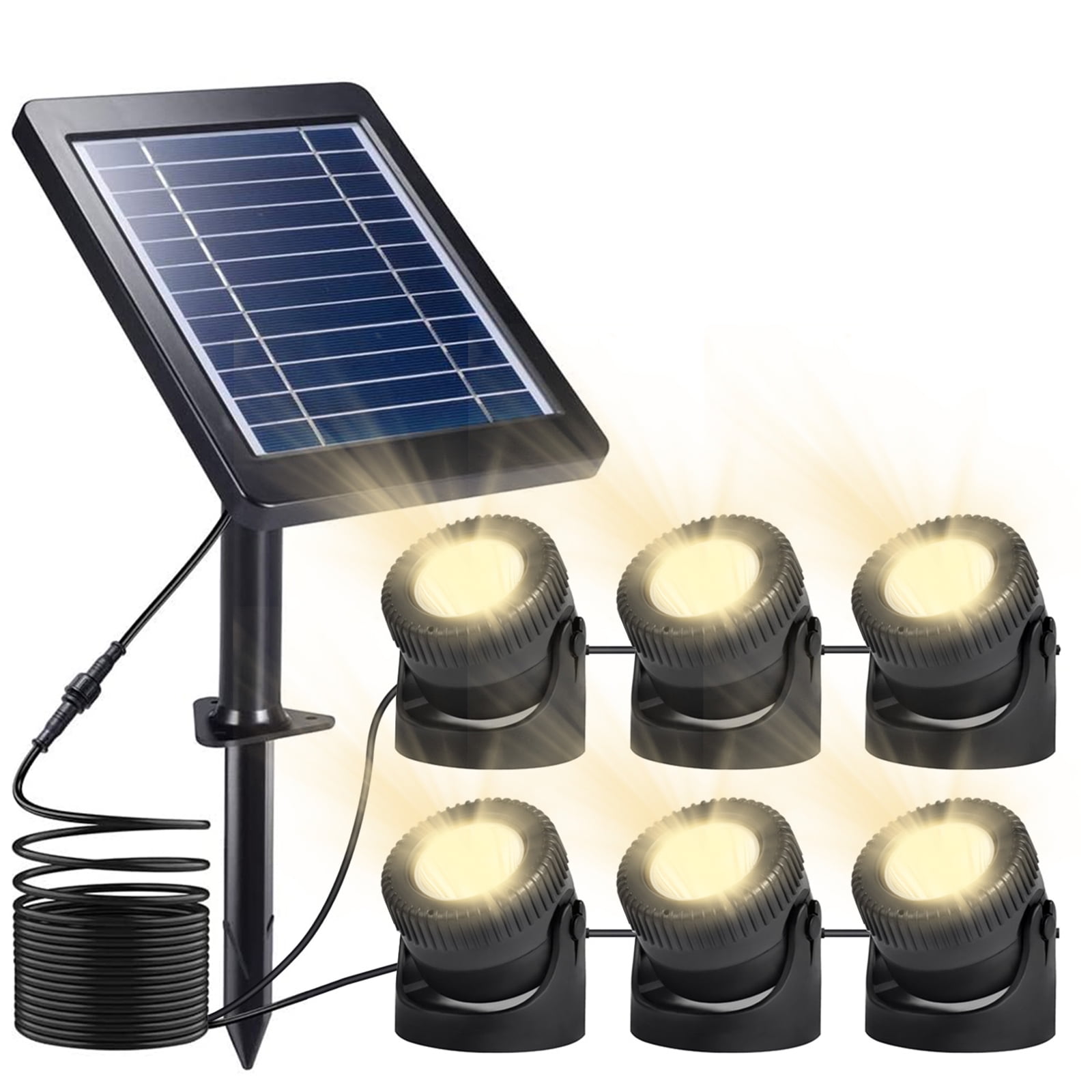 lamp,Pool 3 Set Of 6 Solar Pond Adjustable Warm 3 Lamp 3 Warm Led Ip68 Modes Adjustable Warm ...