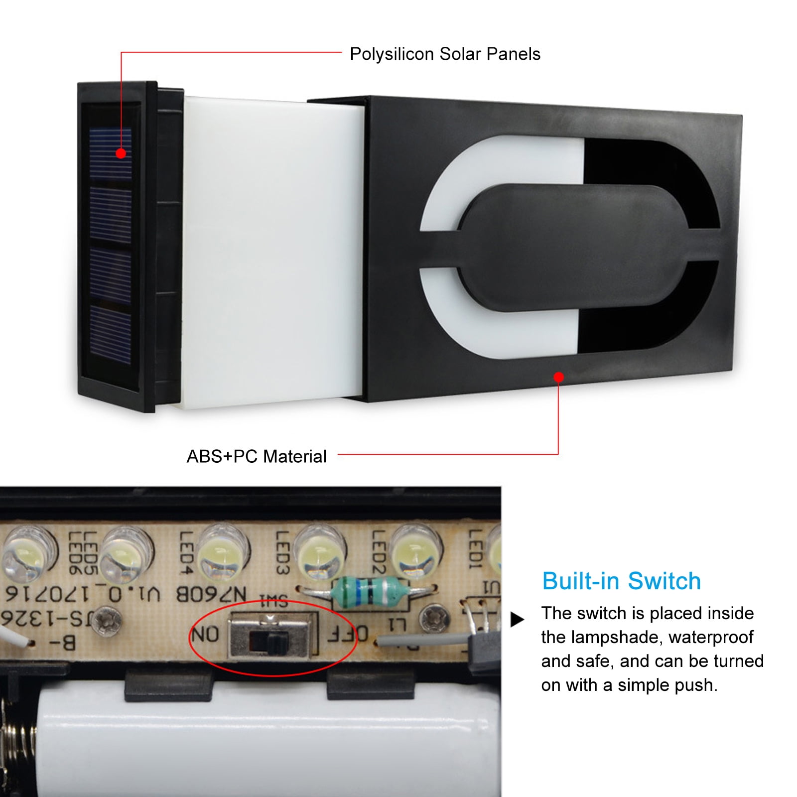 lamp,Solar Powered Led Numbers Ed L-ed Address Address Numbers Solar ...