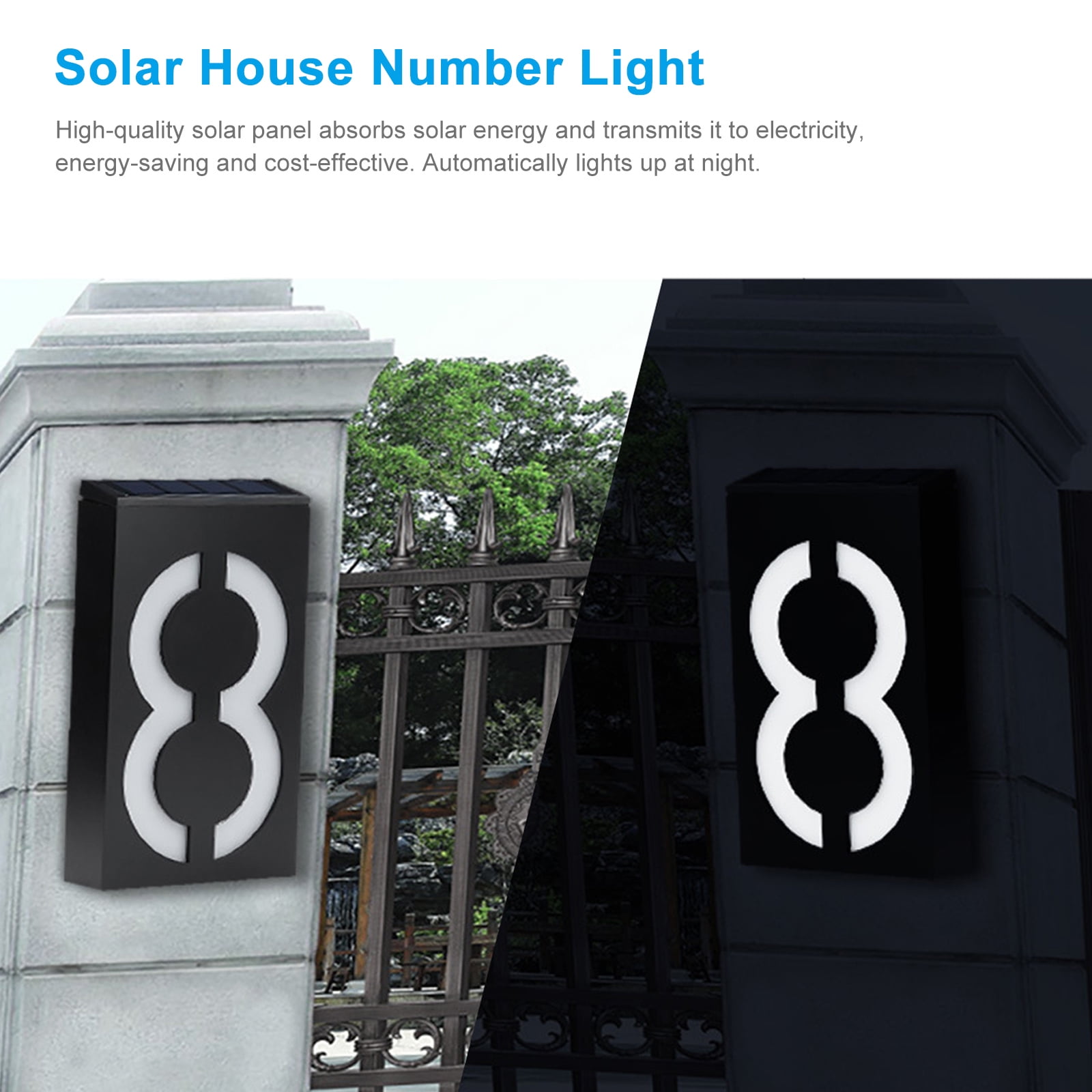 lamp,Solar Powered Led Solar Number Address Numbers Solar Numbers Solar ...